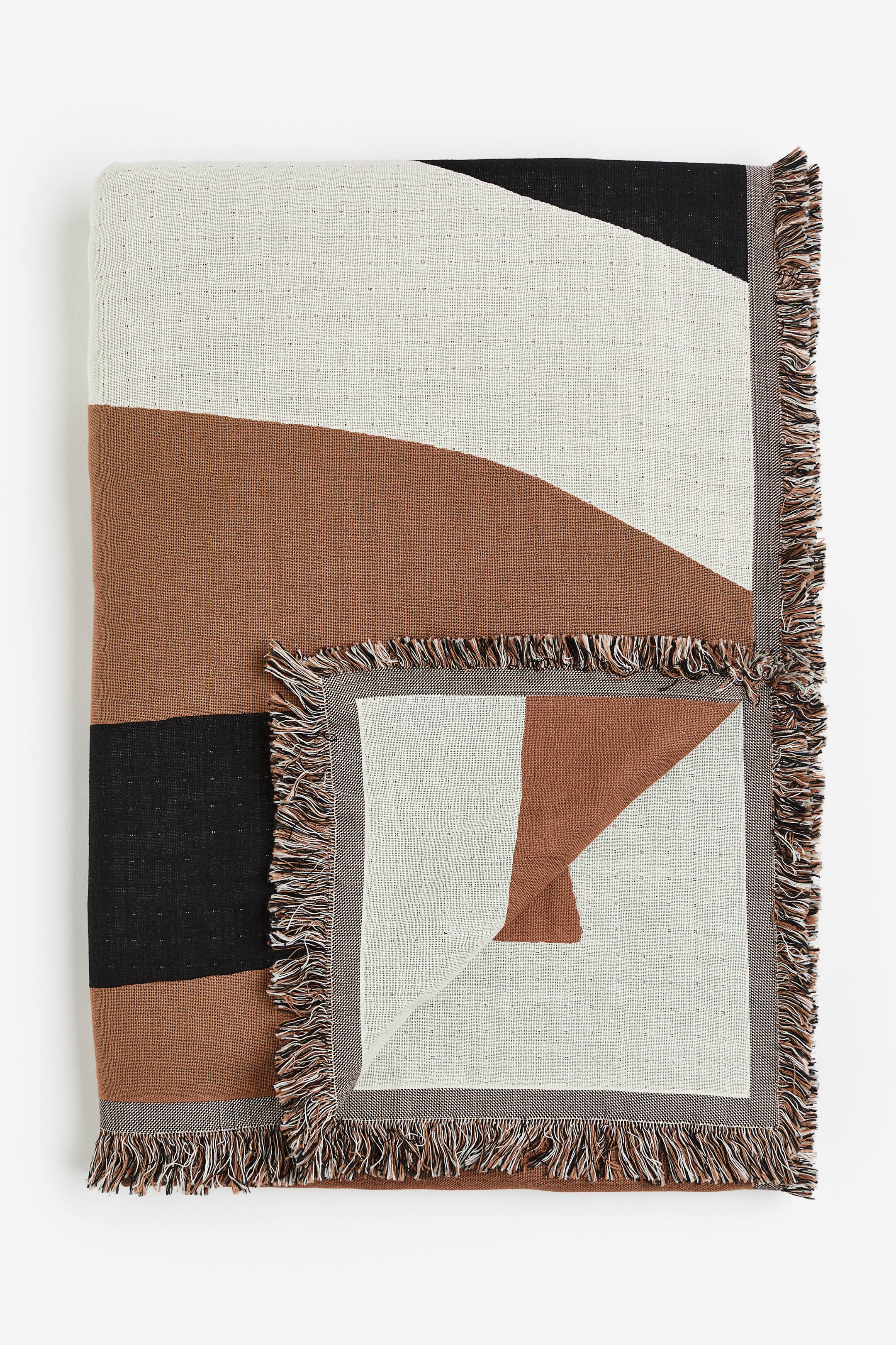 Jacquard-weave Throw - Brown/patterned - Home All | H&M CA