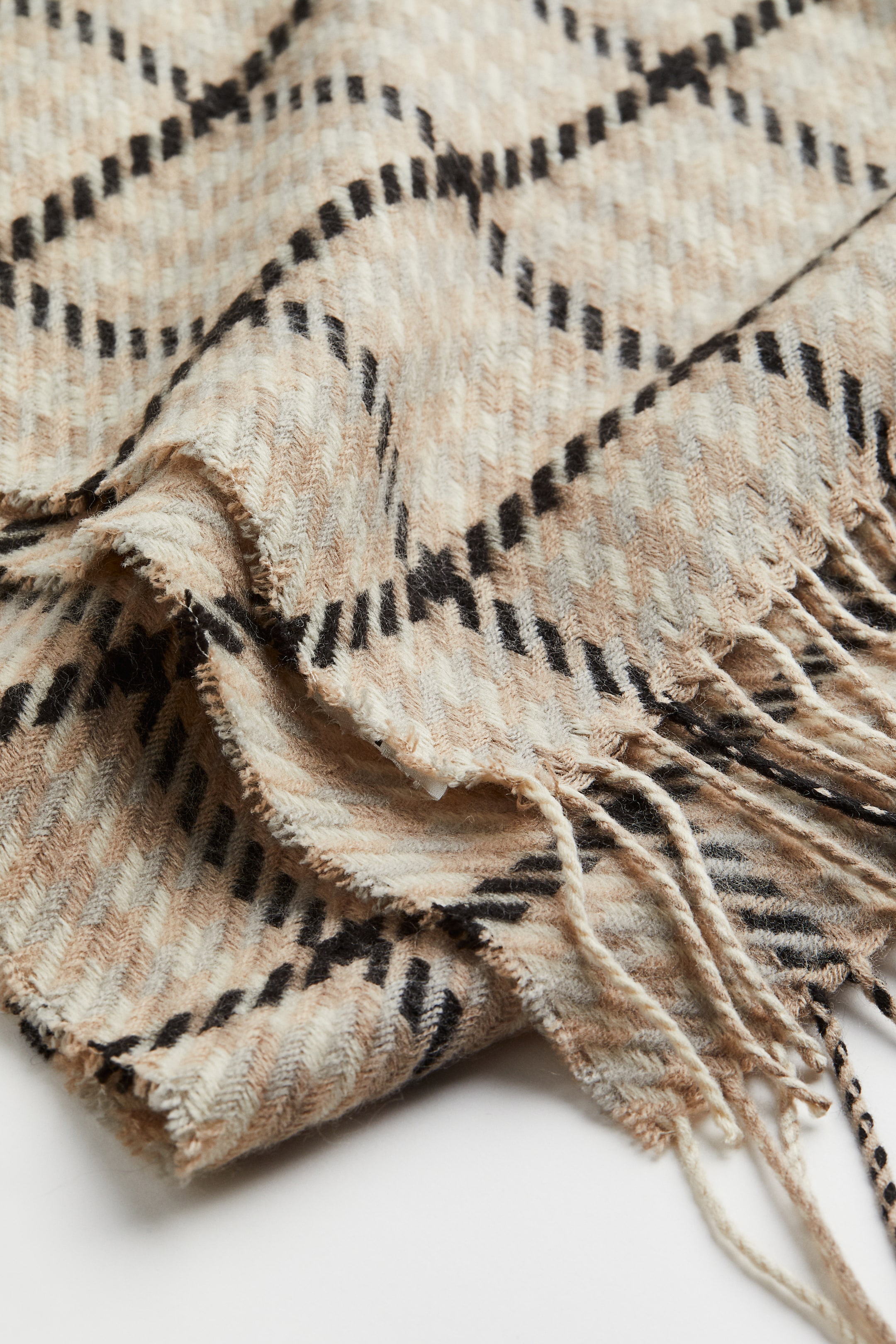 Bufanda en tejido de jacquard - Beige claro/Estampado - MUJER | H&M ES