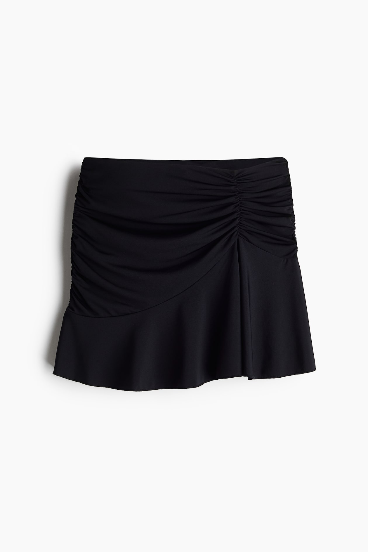Gathered Mini Skirt - Black - Ladies | H&M US