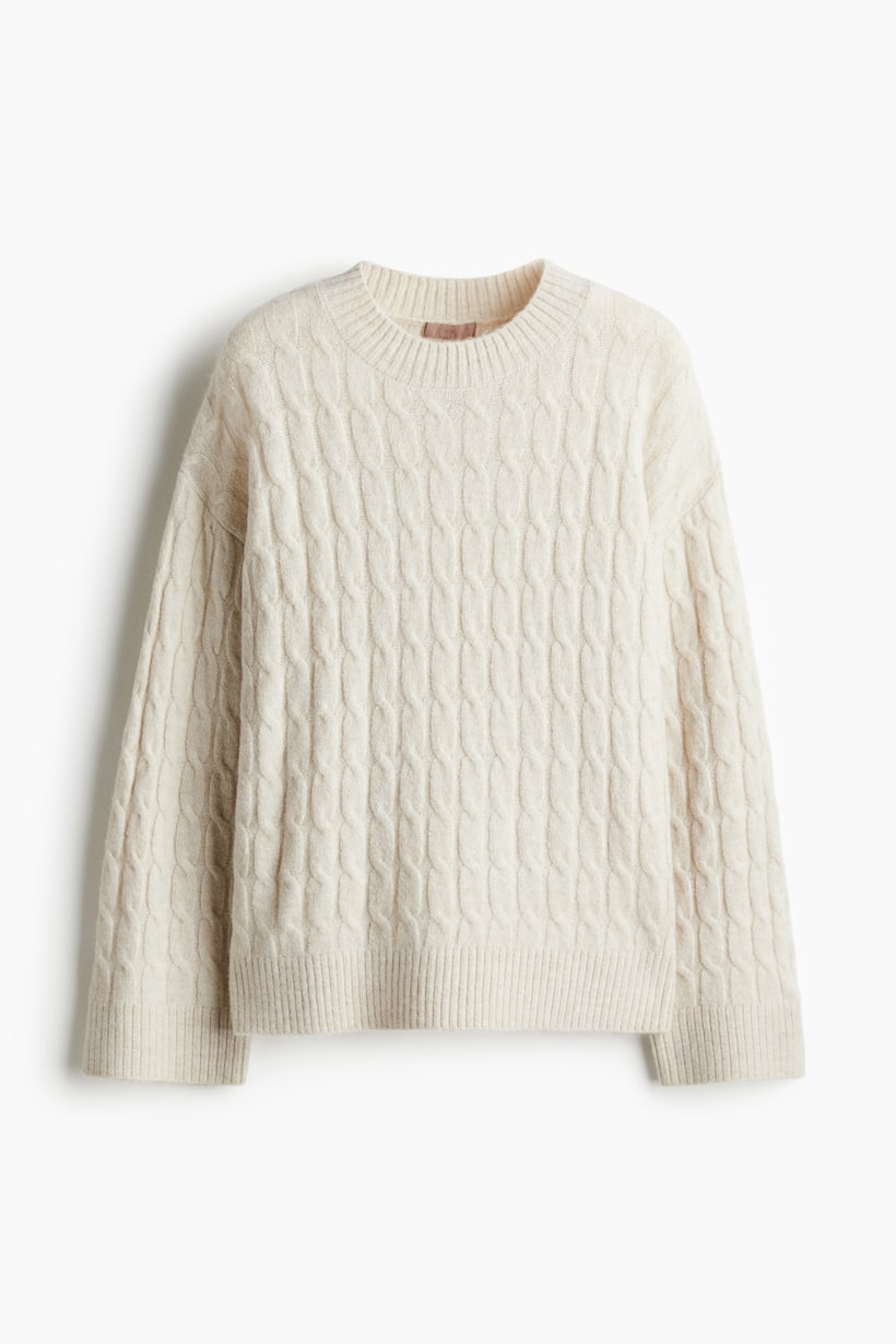 Women's Cream Cable-Knit Sweater | H&M US