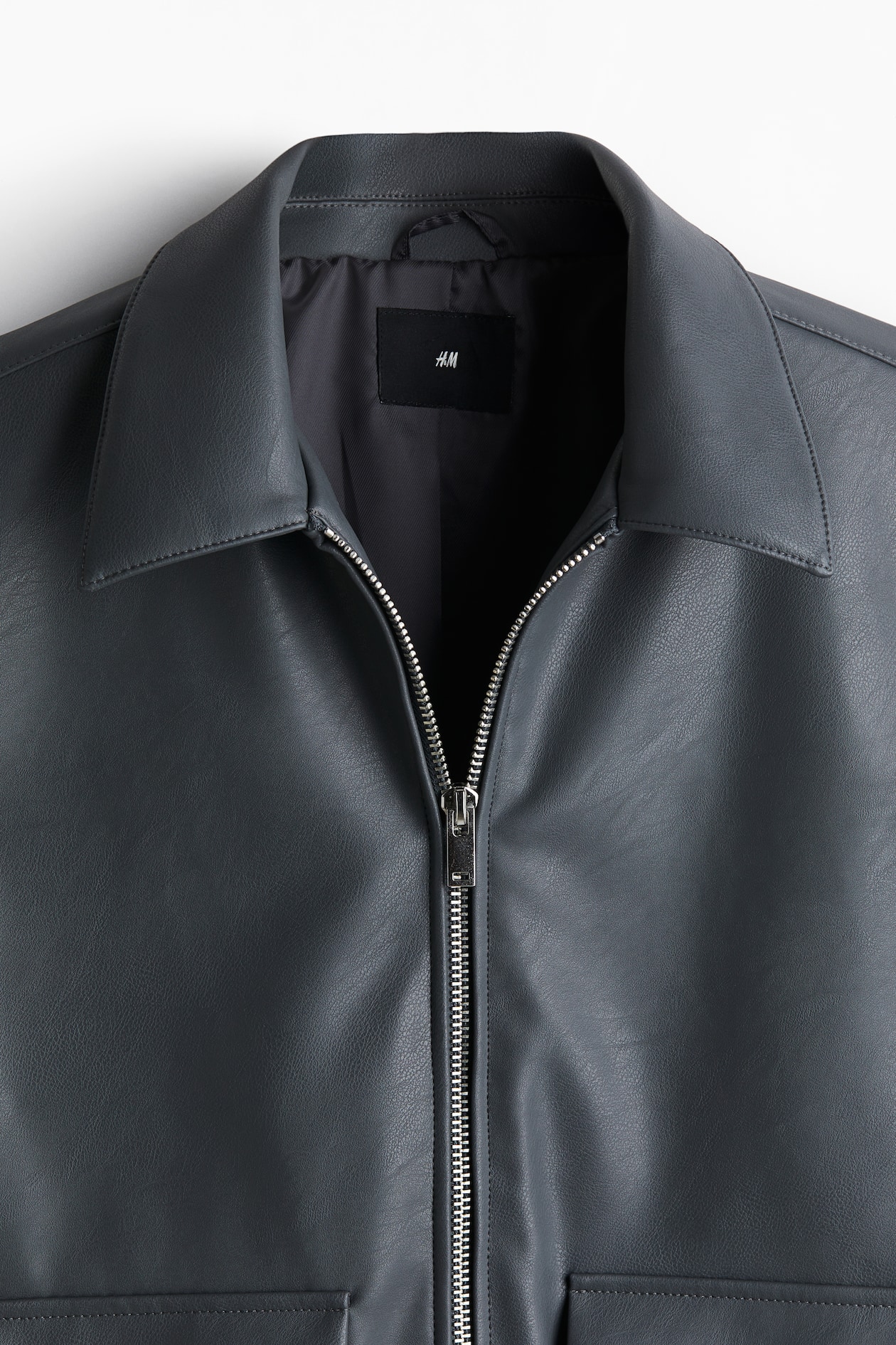 Men’s Dark gray Regular-Fit Coated Jacket | H&M US