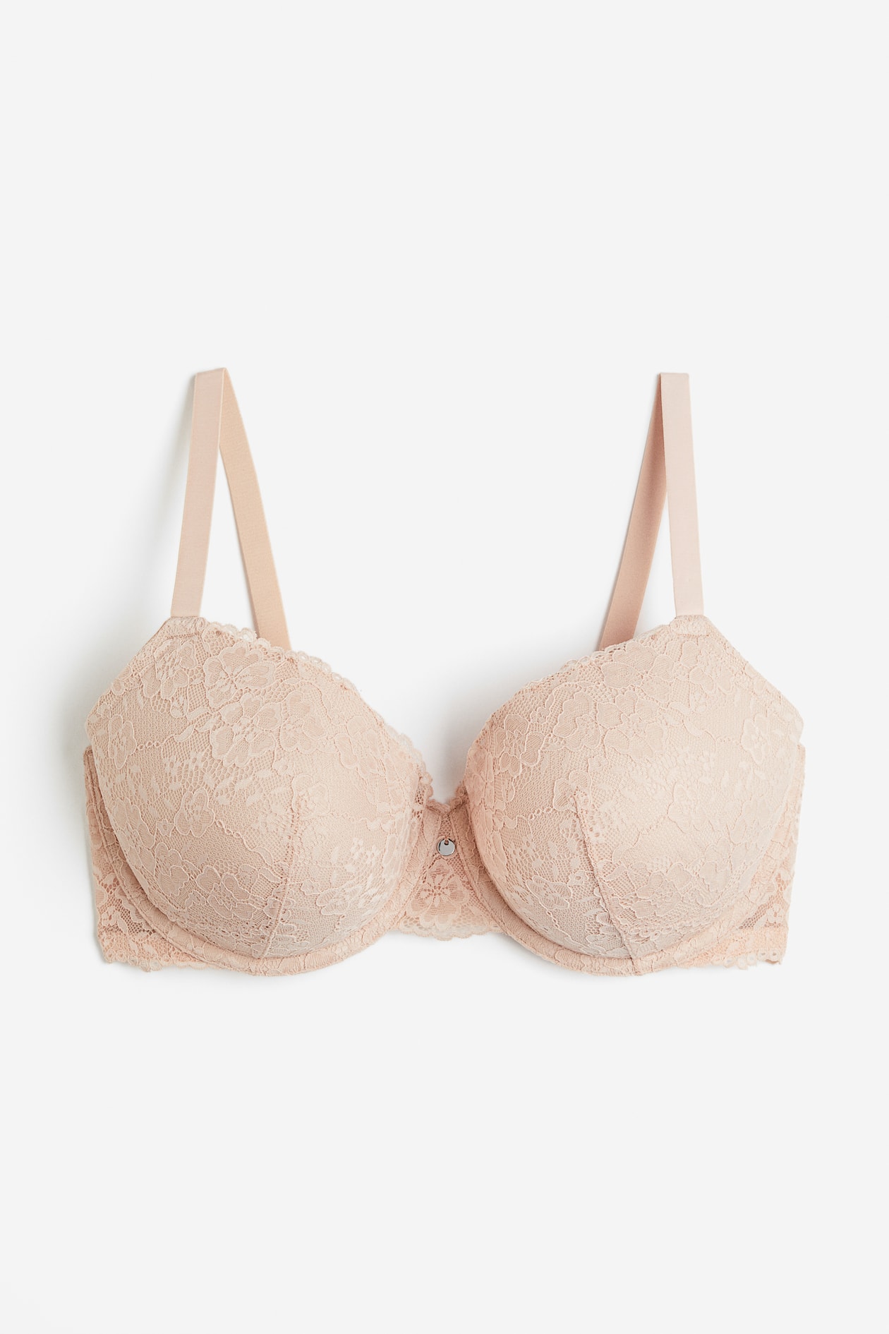 Padded Underwire Lace Bra - Light beige - Ladies | H&M US
