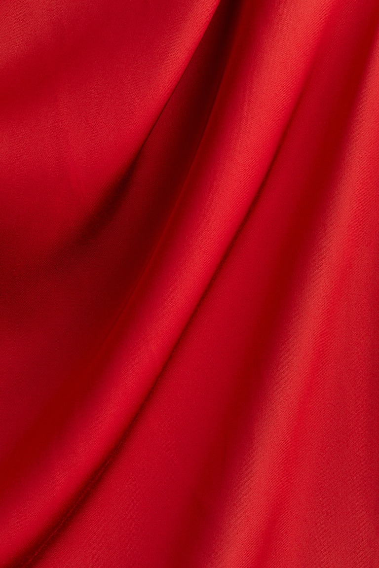 Women's Bright red Draped satin blouse | H&M GB