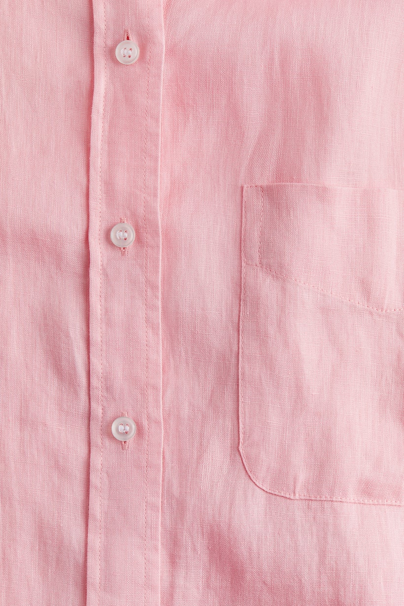 Oversized linen shirt - Light pink - Ladies | H&M GB
