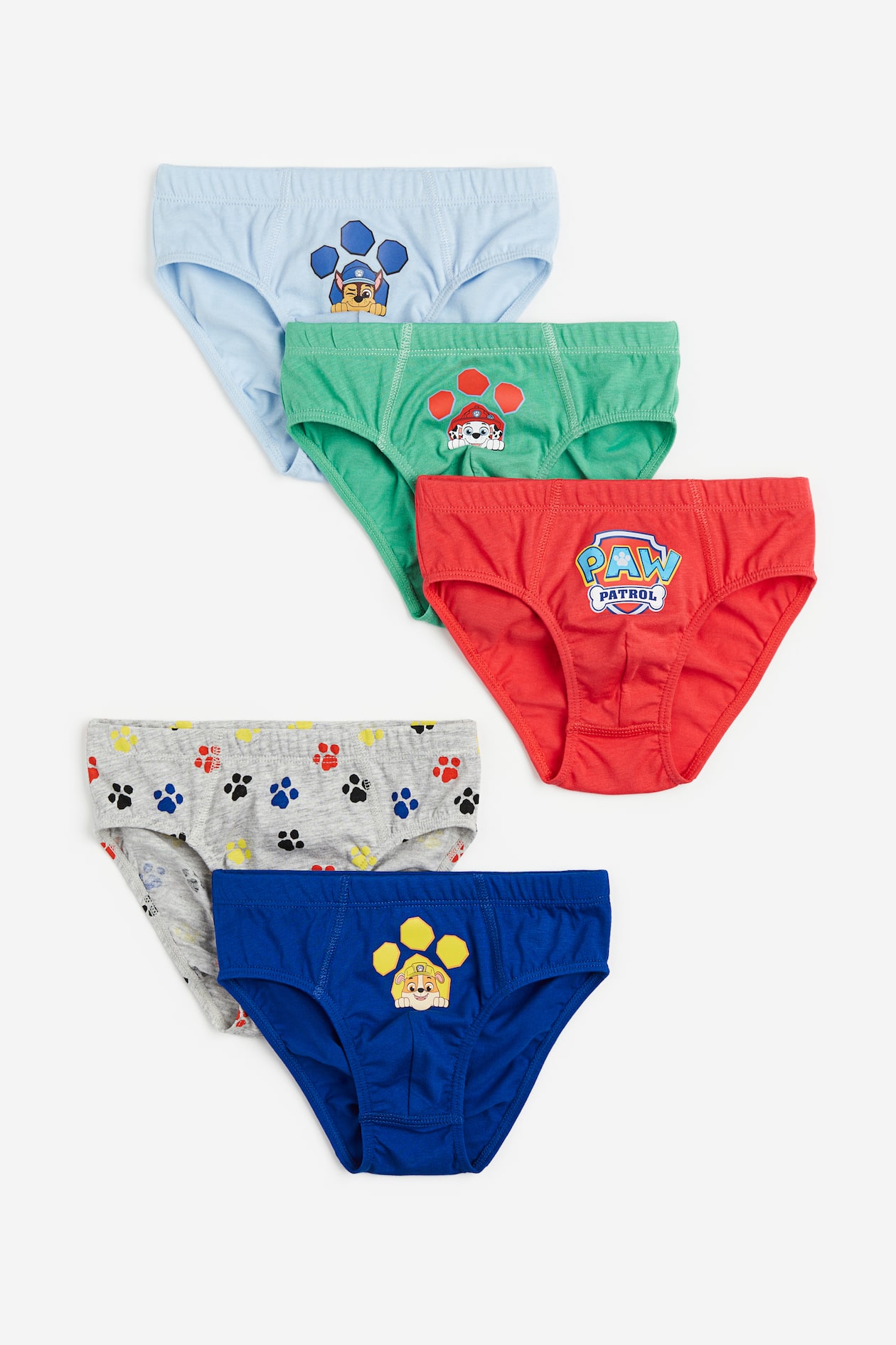 5-pack printed boys’ briefs - Light grey/Paw Patrol - Kids | H&M GB