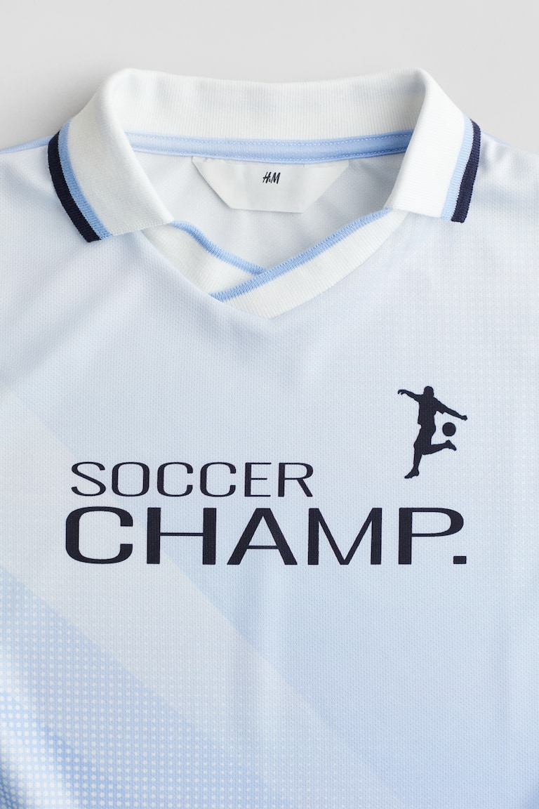 Light blue/Soccer champ Collared football shirt for kids | H&M GB