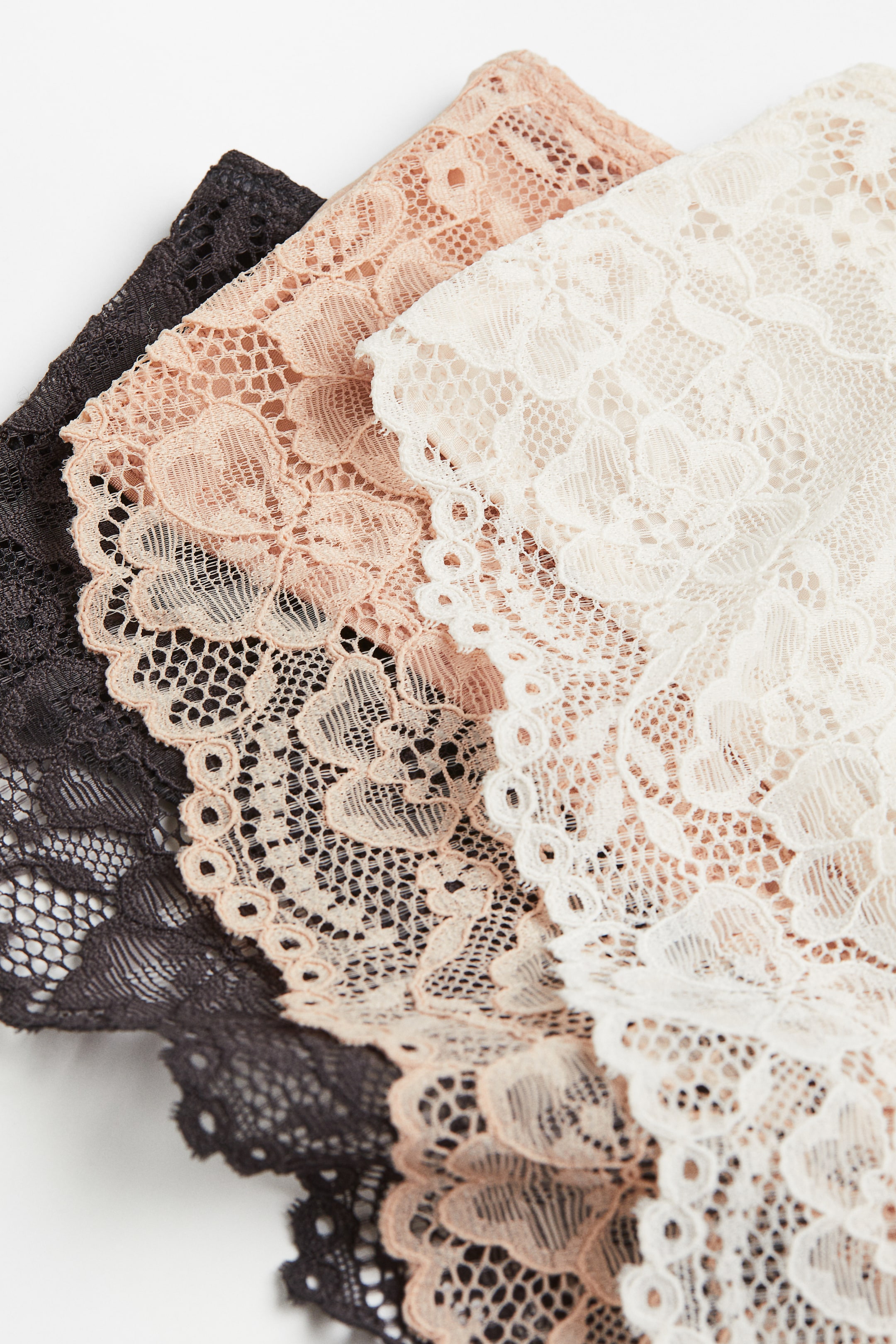 Women's Light beige/Black 5-pack lace hipster briefs | H&M GB