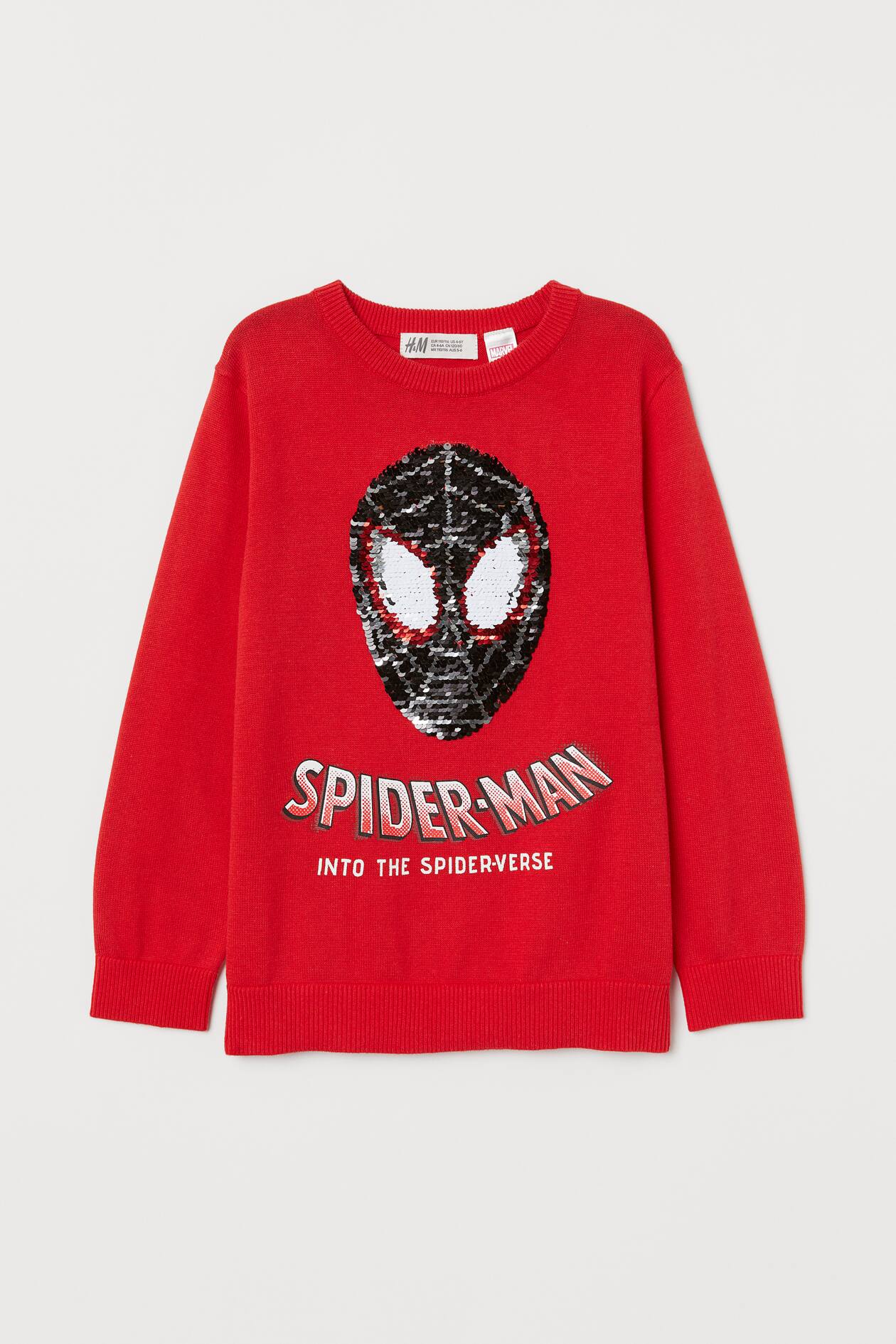 Genser med vendbare paljetter - Rød/Spider-Man - BARN | H&M NO