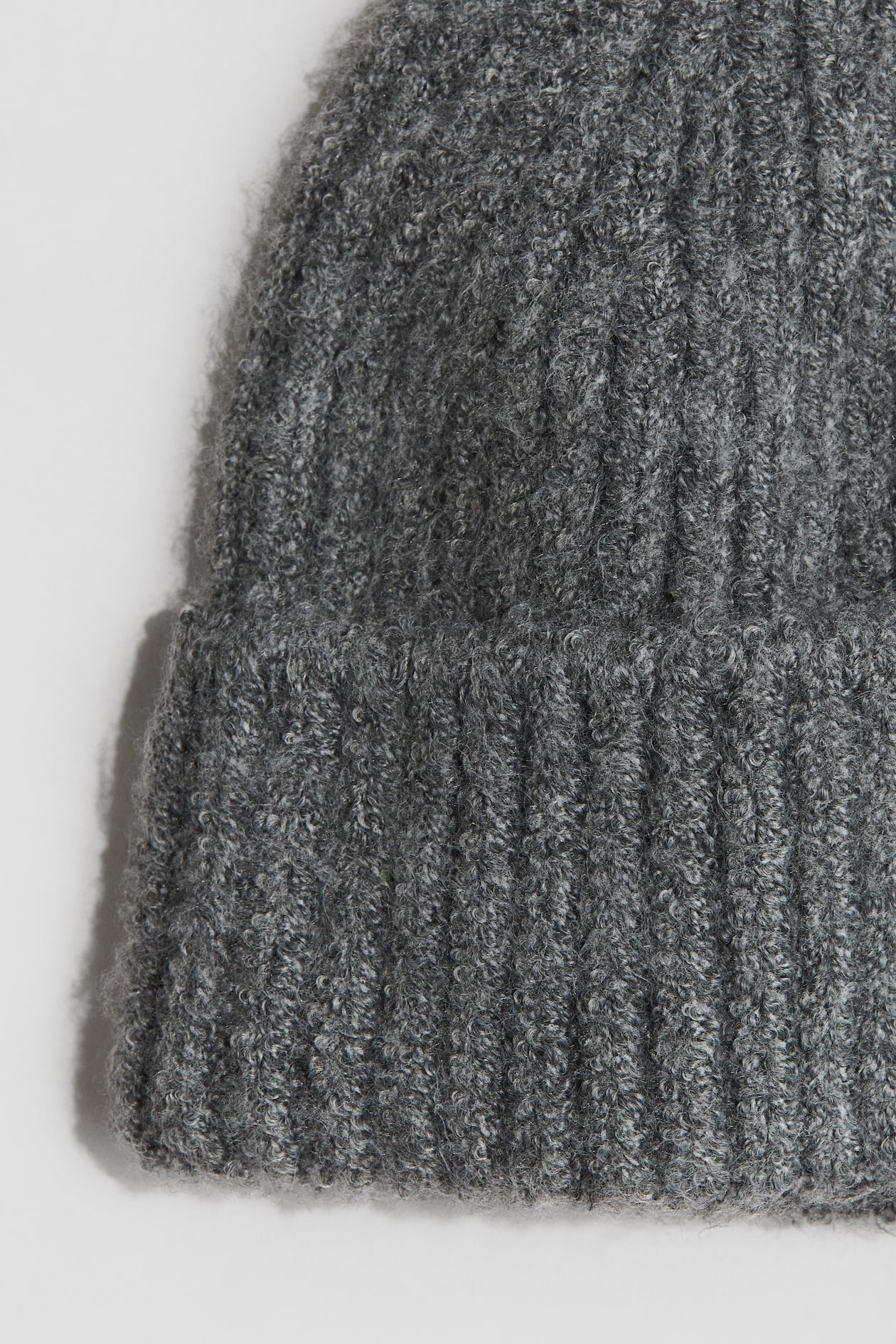 Gray Ribbed Beanie for kids | H&M US
