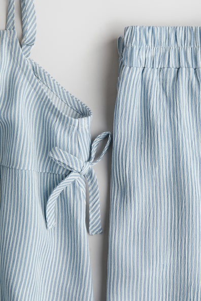 2-piece seersucker set - Bleu/rayé - ENFANT | H&M FR