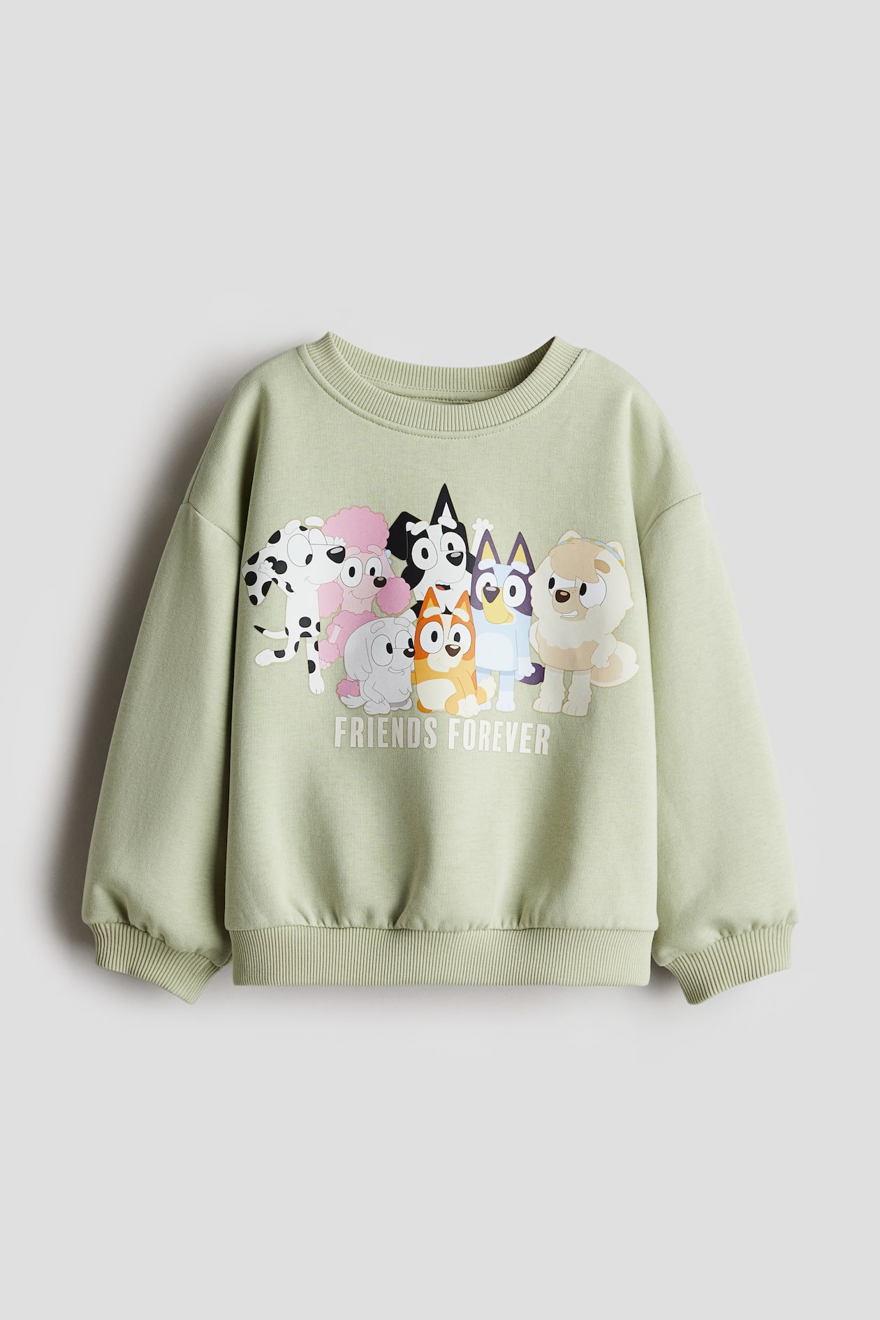Print Sweater - Light green/Bluey - Kids | H&M AU