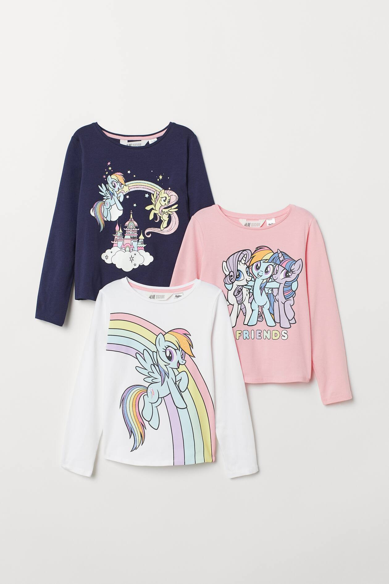 3er-Pack Shirts mit Druck - Langarm - Weiß/My Little Pony - Kids | H&M AT