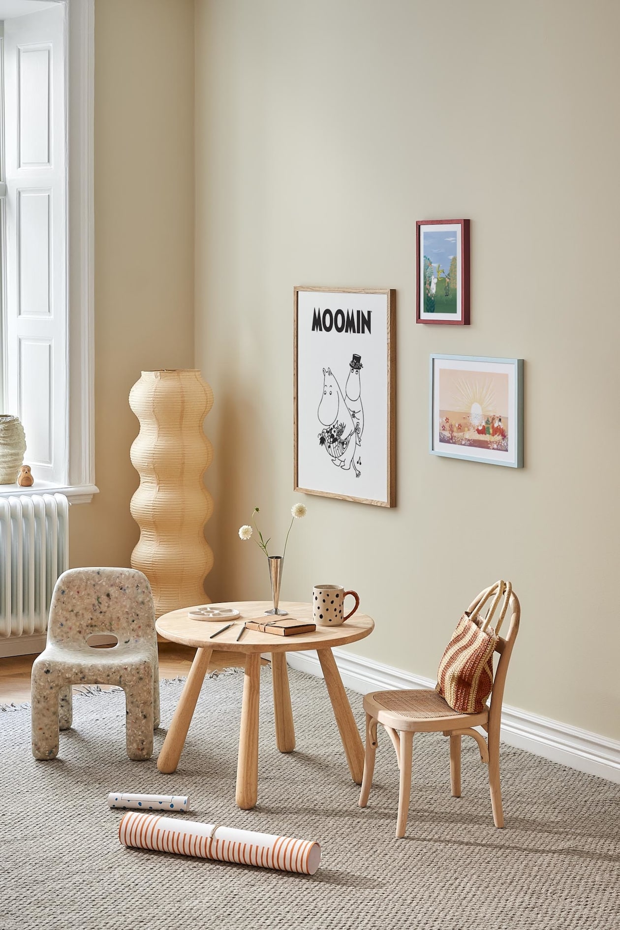 Orange Moomin Sunset By The Sea Poster at H&M Home | H&M GB