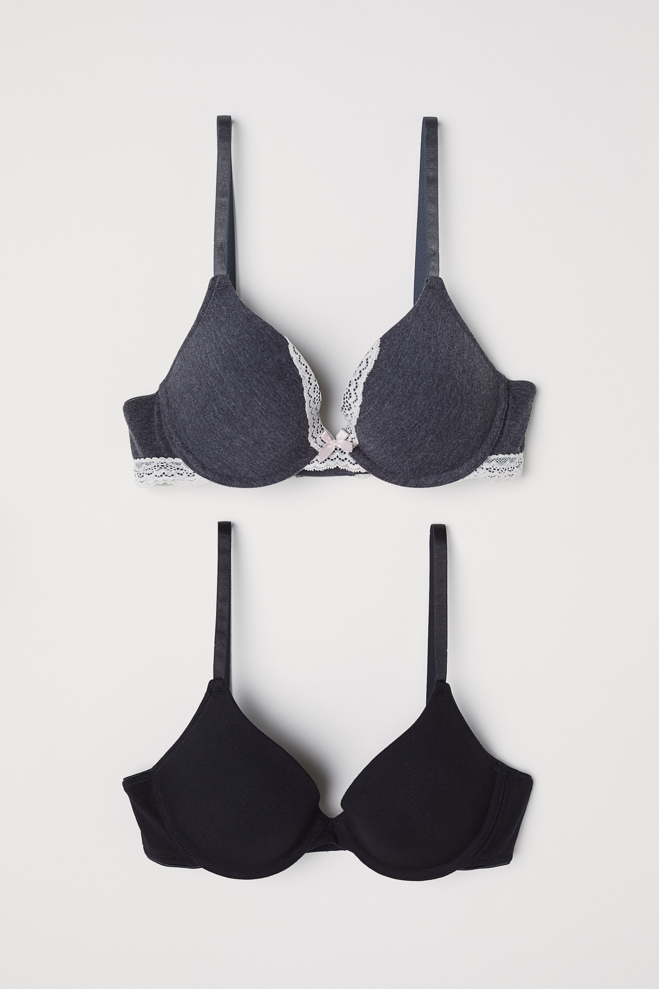 2-pack Push-up Bras - Dark gray - Ladies | H&M US