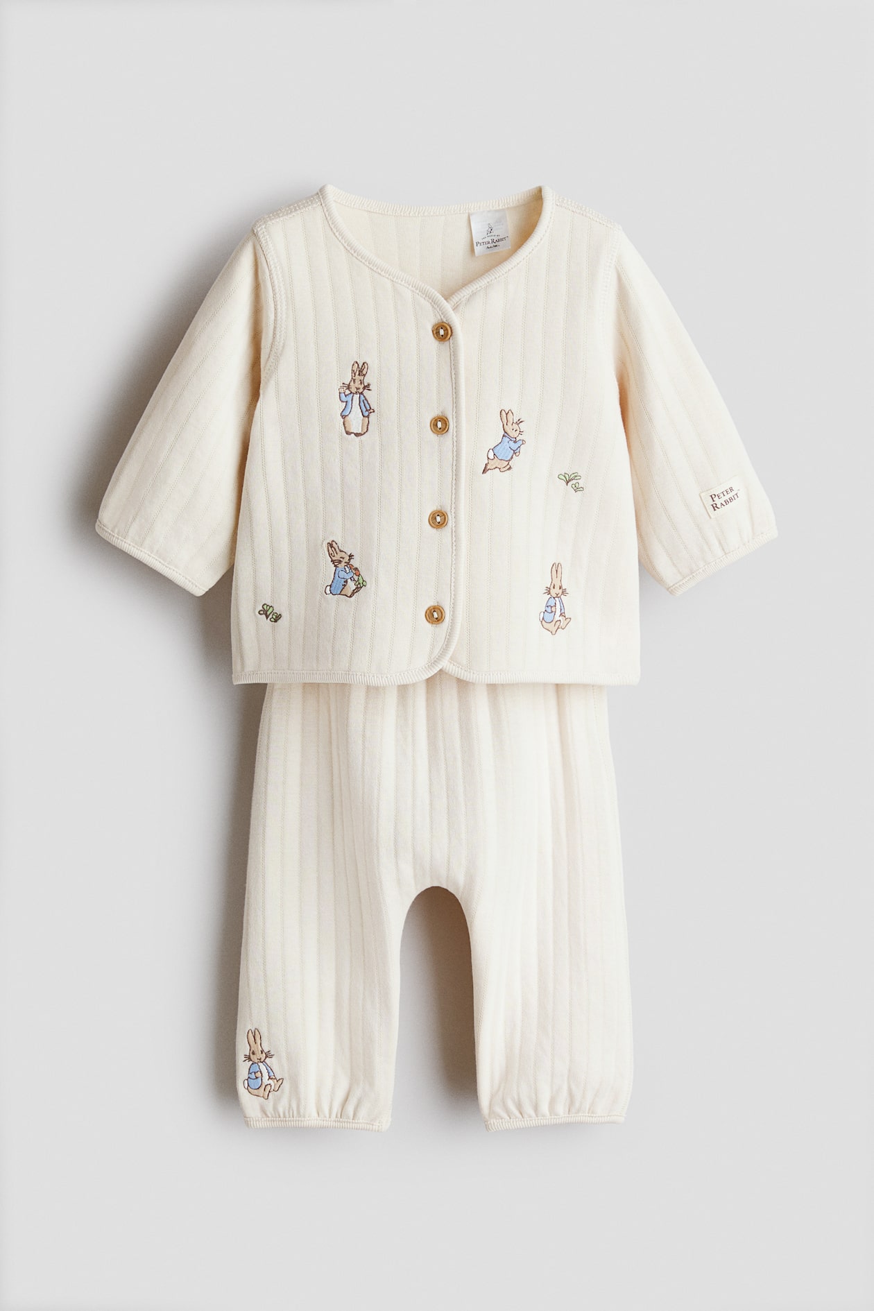 Light beige/Peter Rabbit 2-Piece Printed Cotton Set for kids | H&M CA
