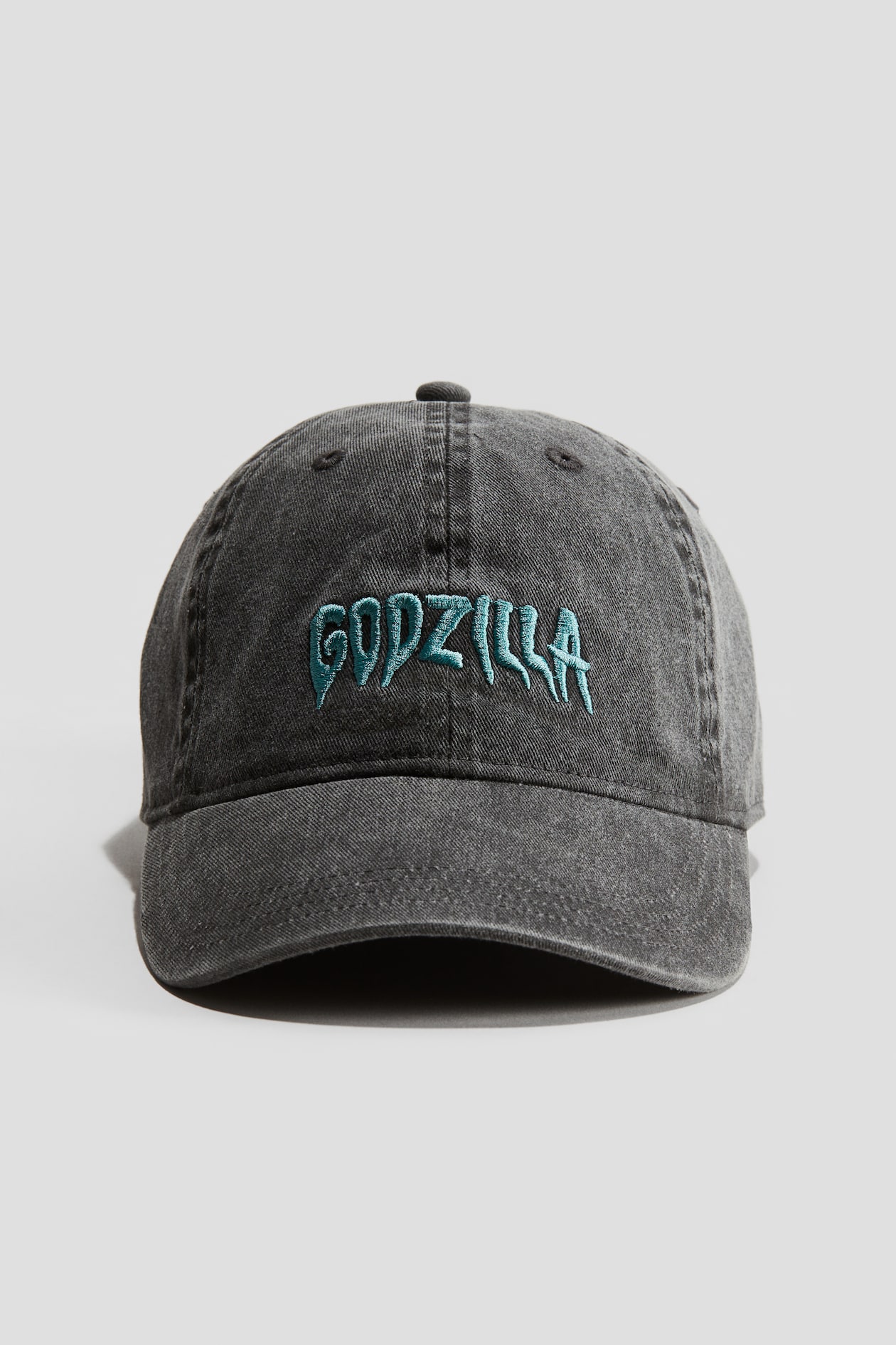 Embroidered Design Cotton Twill Cap - Dark grey/Godzilla - Kids | H&M AU