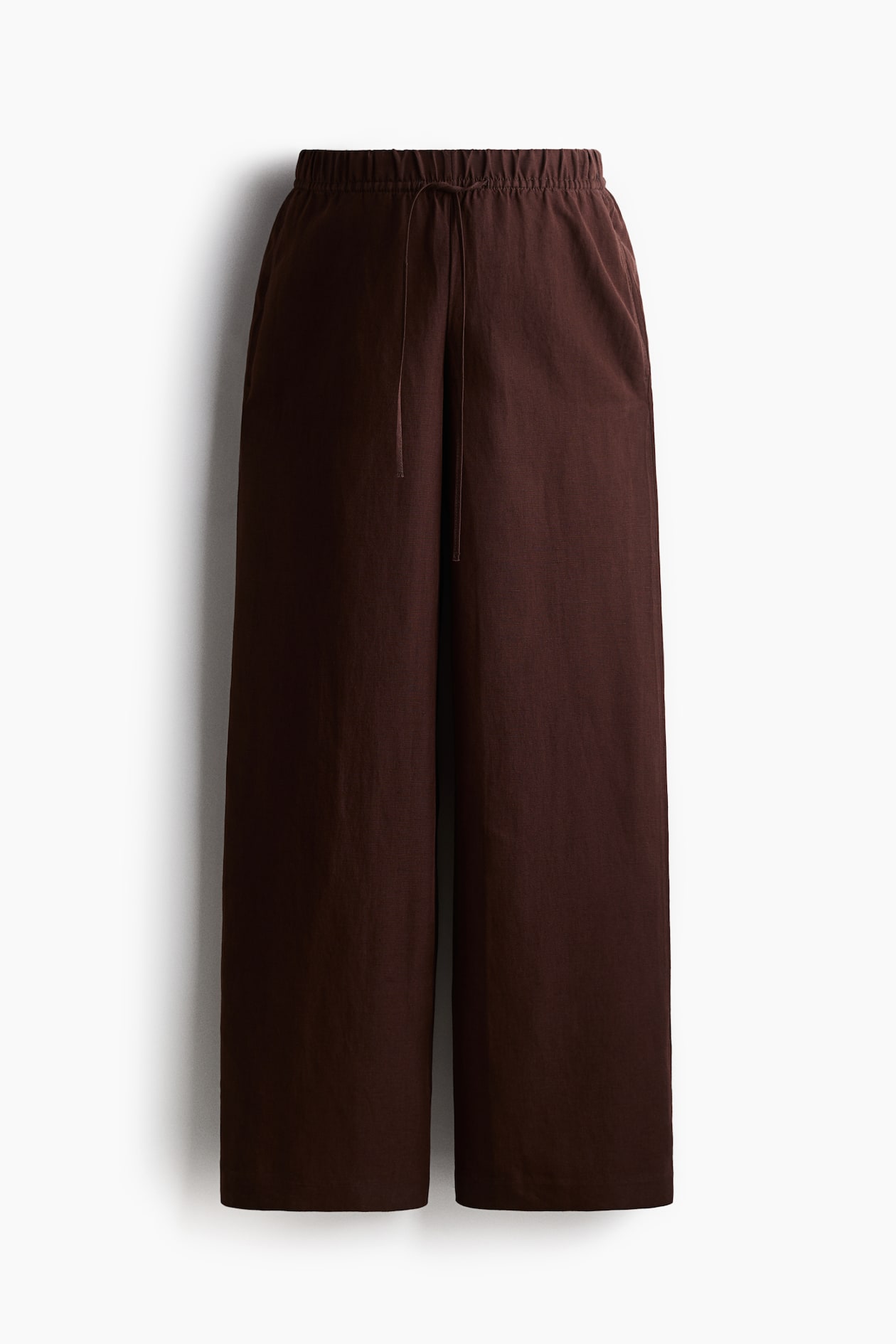 Women's Dark brown MAMA Before & After Linen-blend Pants | H&M CA