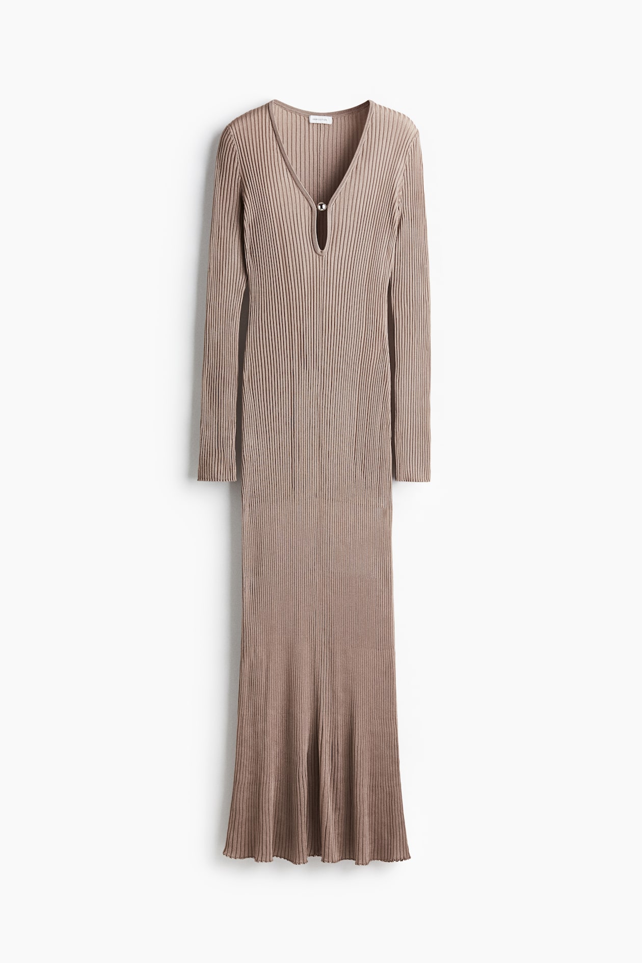 Long Rib-Knit Dress - Taupe - Ladies | H&M US