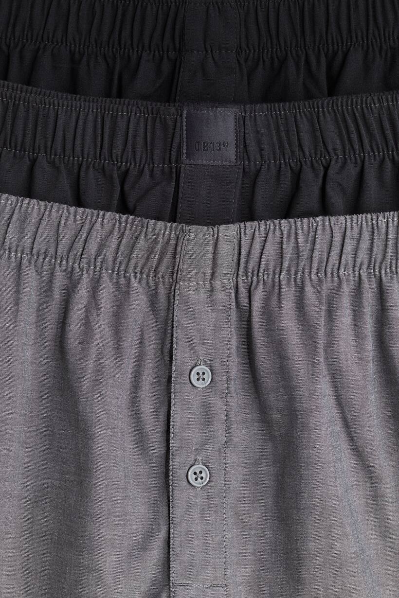 3-pack Bóxers shorts en tela tejida de algodón - Gris - Men | H&M MX