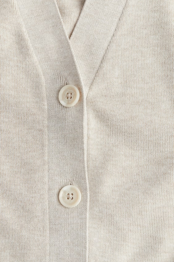 Fine-knit cardigan - Light beige marl - Ladies | H&M GB
