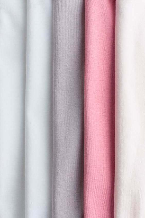 Pink/light purple 5-pack Cotton Bodysuits for kids | H&M US