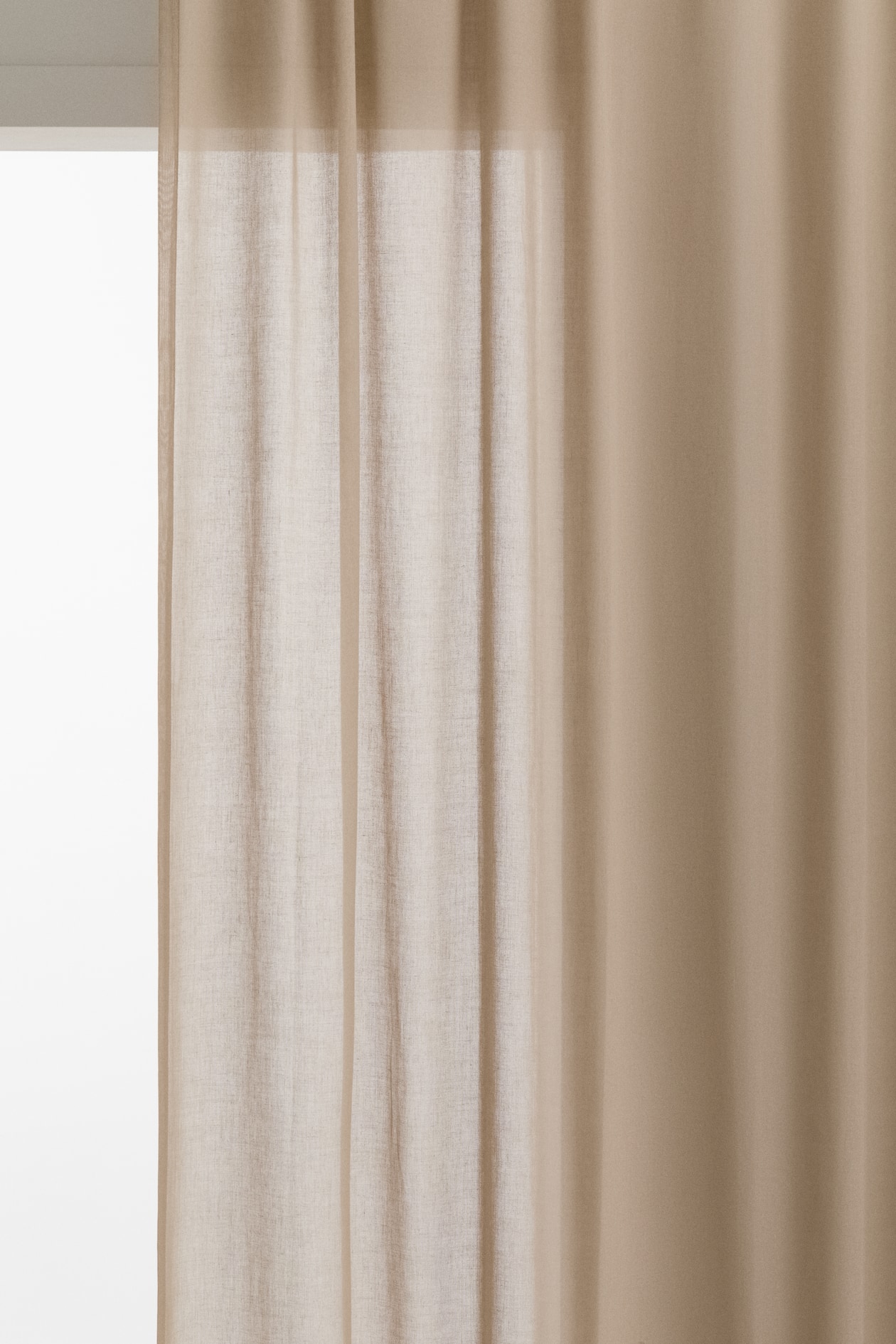 Lot de 1 rideau long et large - Beige - HOME | H&M BE