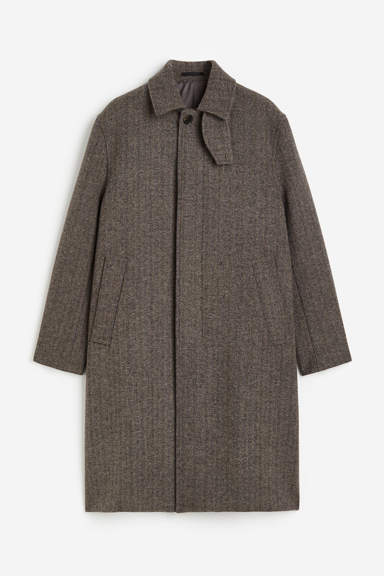 Loose Fit Wool Blend Car Coat - Dark brown - Men | H&M AU