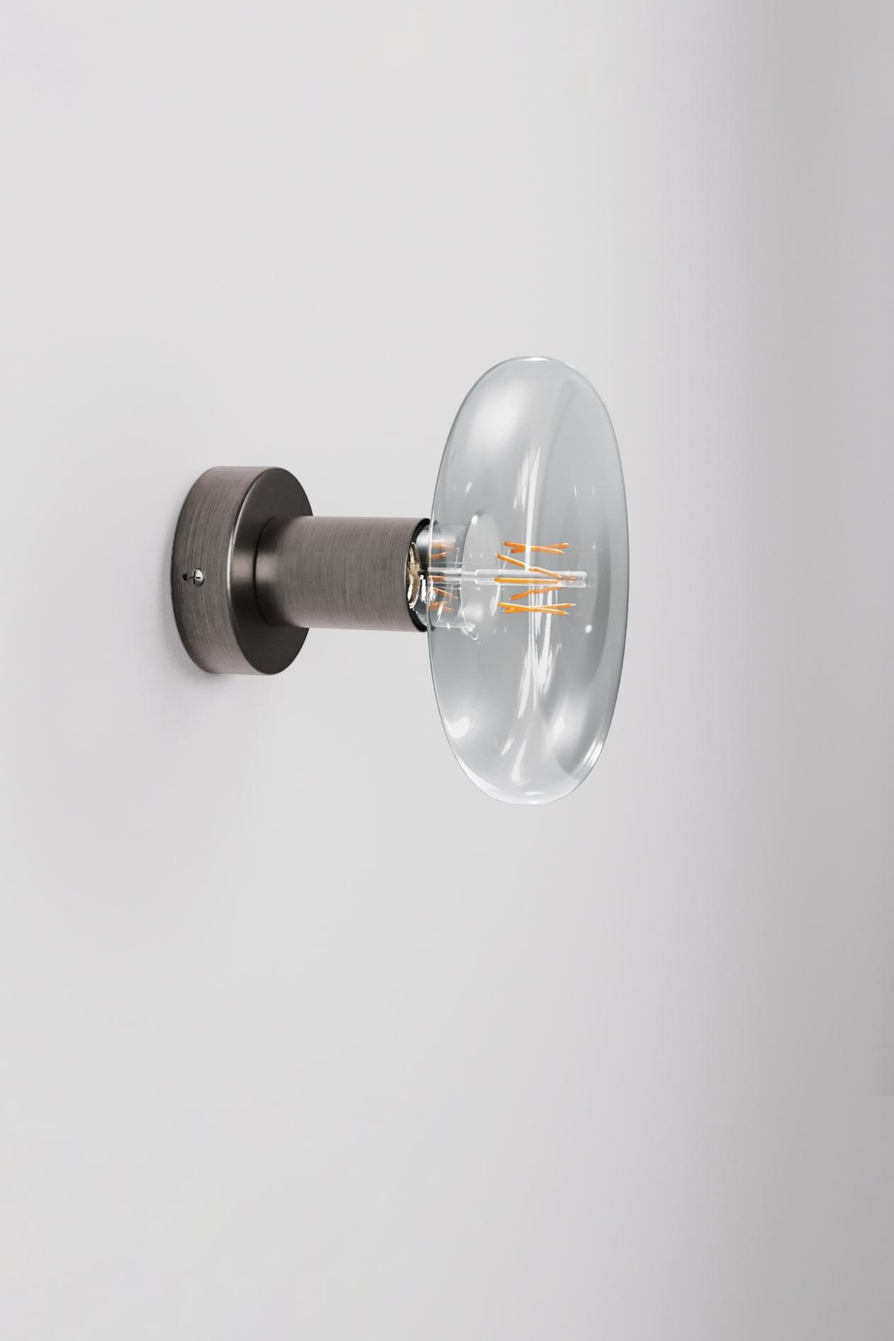 Wandlamp Met Gloeilamp - Geborsteld Titanium - Creative-Cables - HOME ...