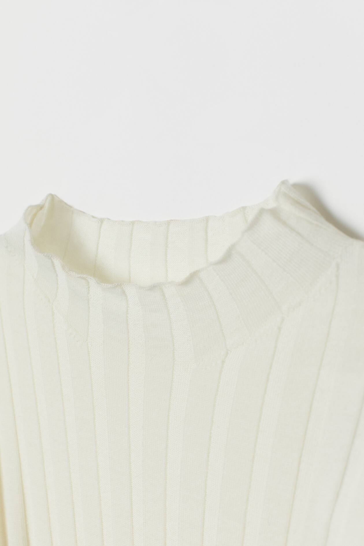Rib-knit merino wool jumper - Natural white - Ladies | H&M GB
