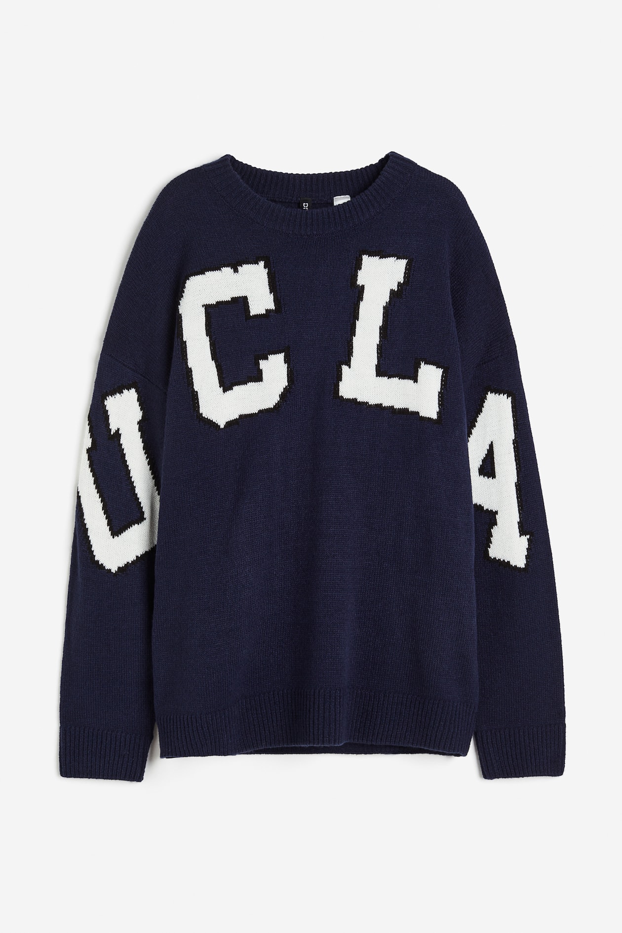 Jacquard-knit jumper - Dark blue/UCLA - Ladies | H&M GB