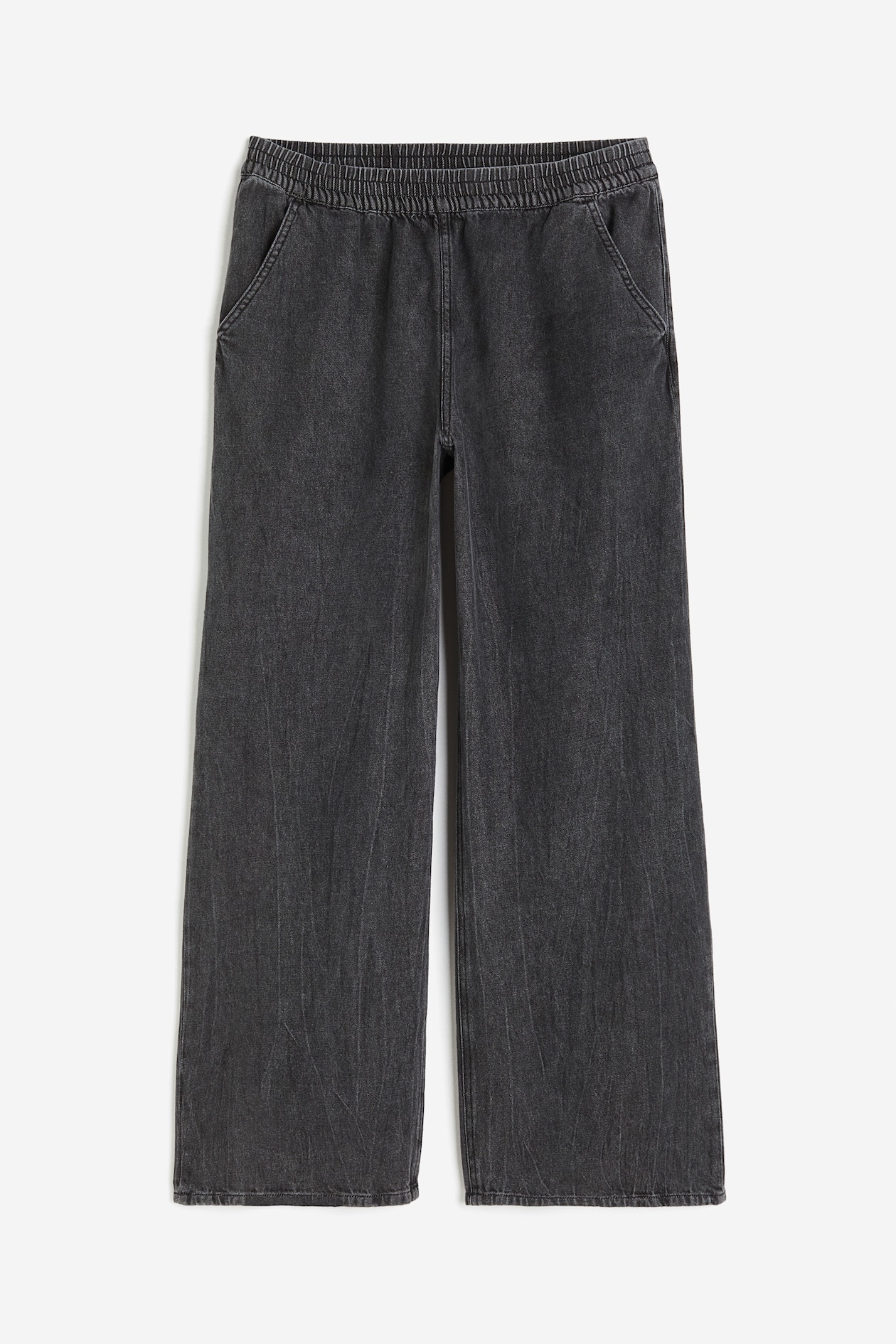 Joggers anchos en denim - Negro - Ladies | H&M MX