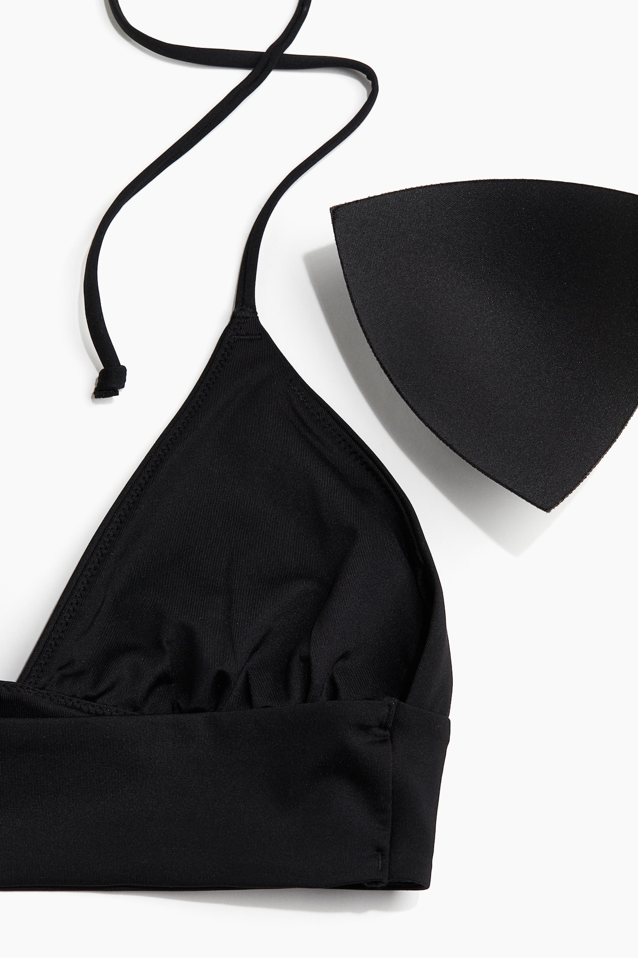 Women's Black Padded Triangle Bikini Top | H&M US