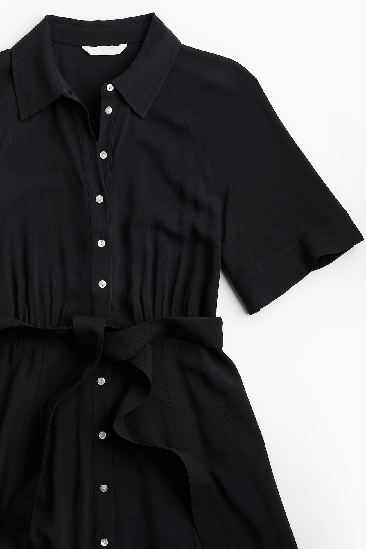 Women's Black Tie-belt Shirt Dress | H&M US