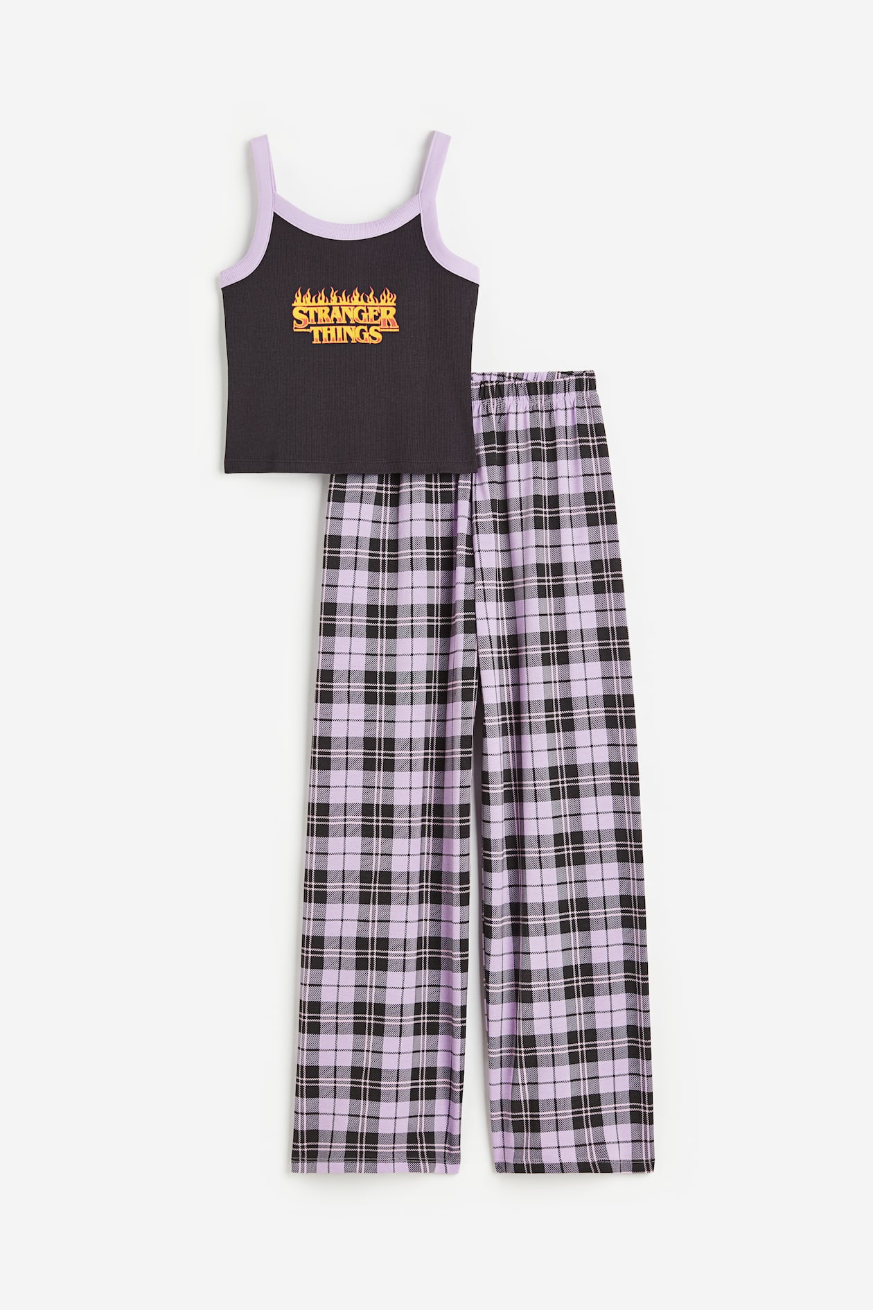 Dark gray/Stranger Things Print-motif pyjamas for kids | H&M PH