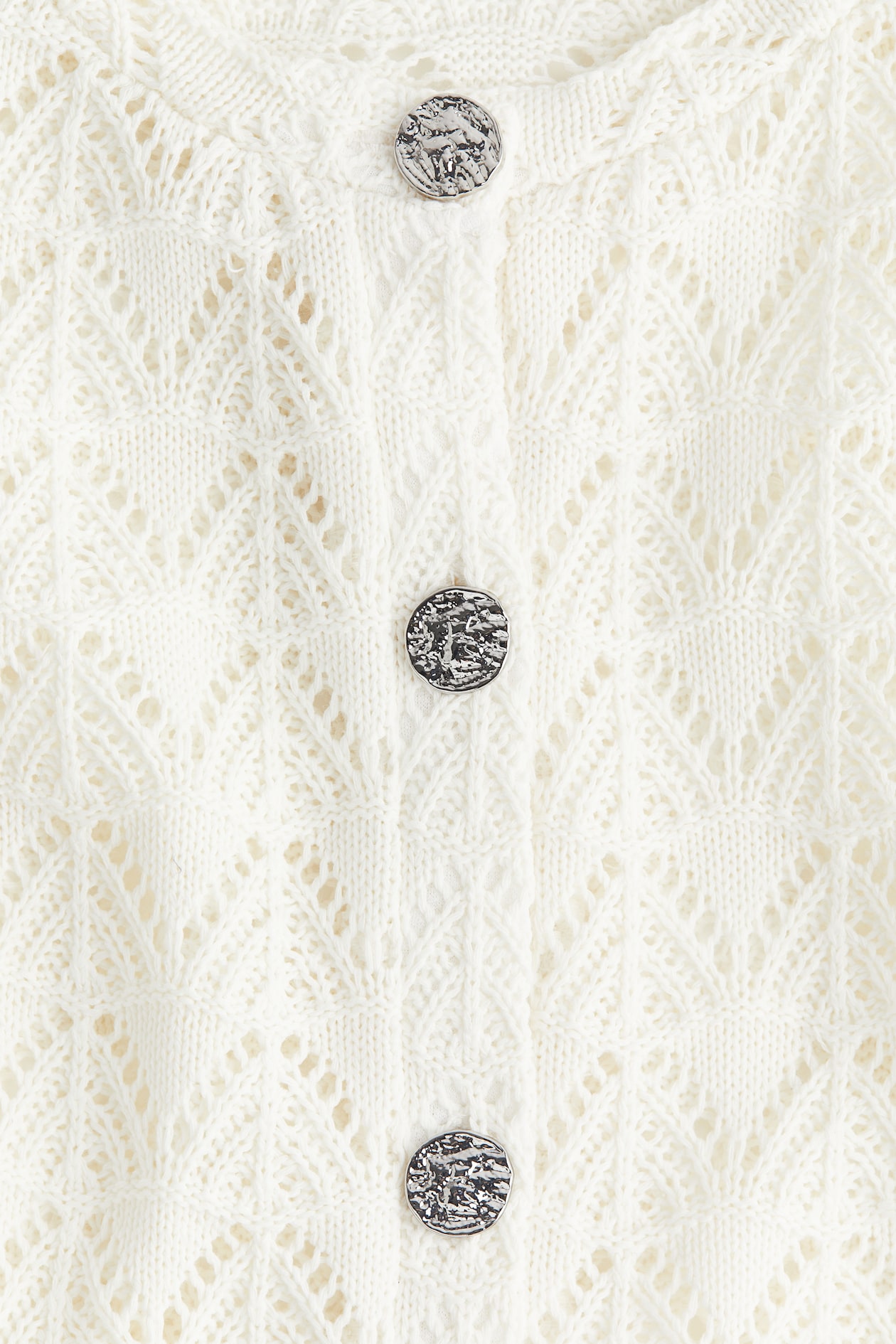 Pointelle-Knit Cardigan - Cream - Ladies | H&M US
