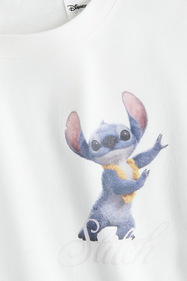 White/Lilo & Stitch Printed Cotton T-Shirt for kids | H&M CA