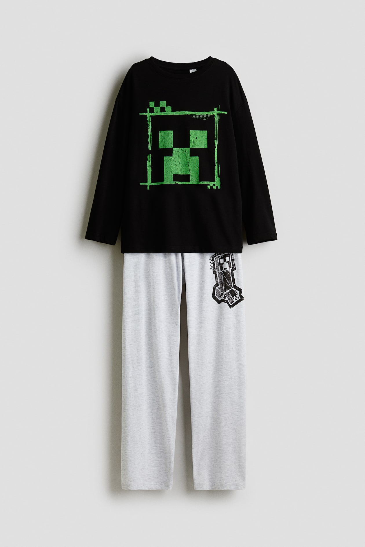 Print-motif cotton pyjamas - Black/Minecraft - Kids | H&M IN
