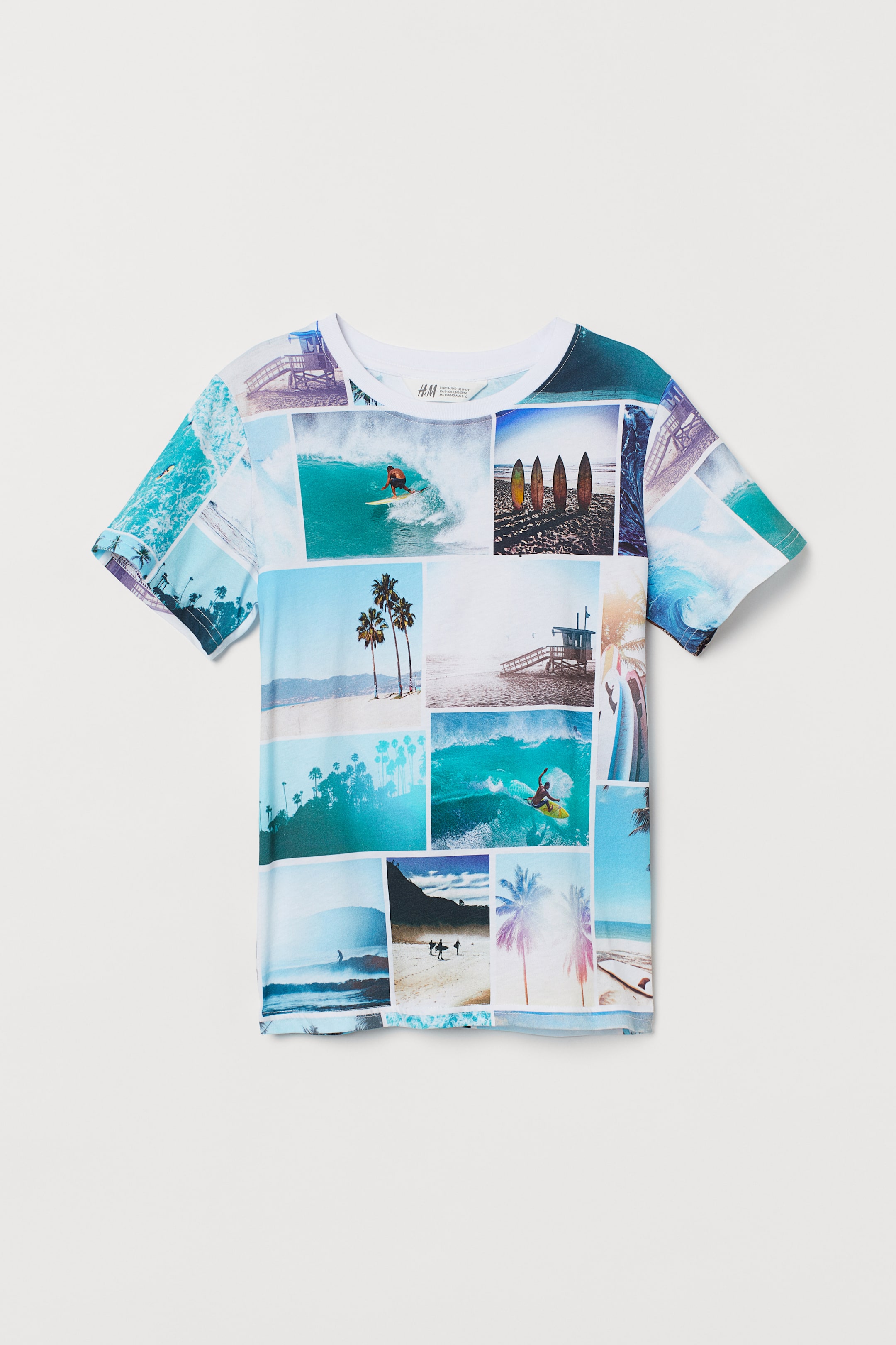 T-shirt with a motif - White/Surf motif - Kids | H&M HK