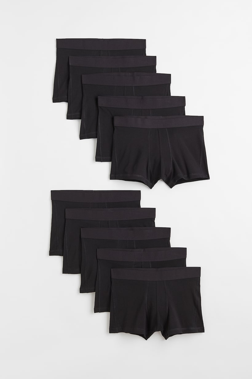 10-pack Short Boxer Briefs with Lycra® - Black - Men | H&M US
