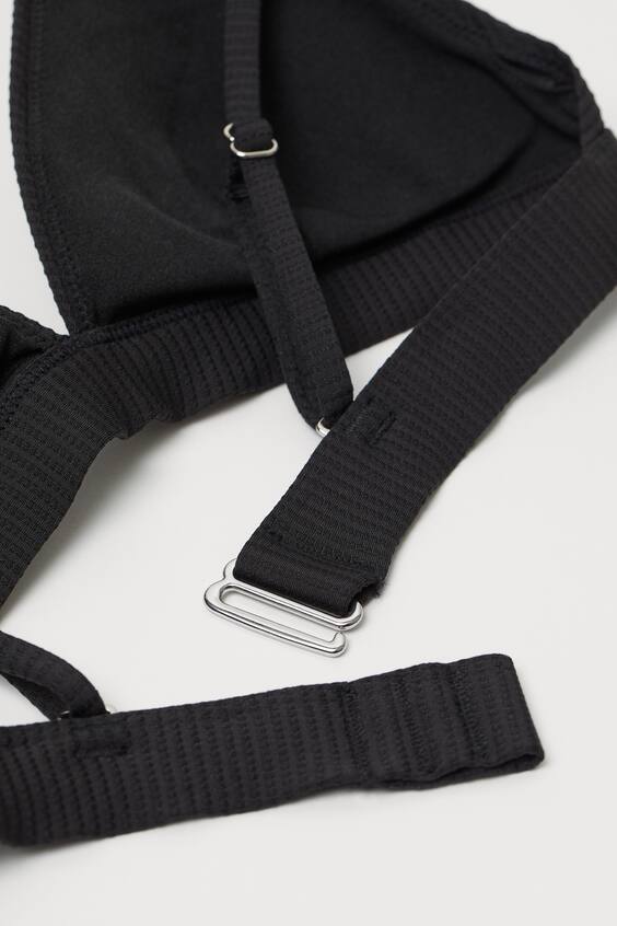 Padded triangle bikini top - Black - Ladies | H&M GB