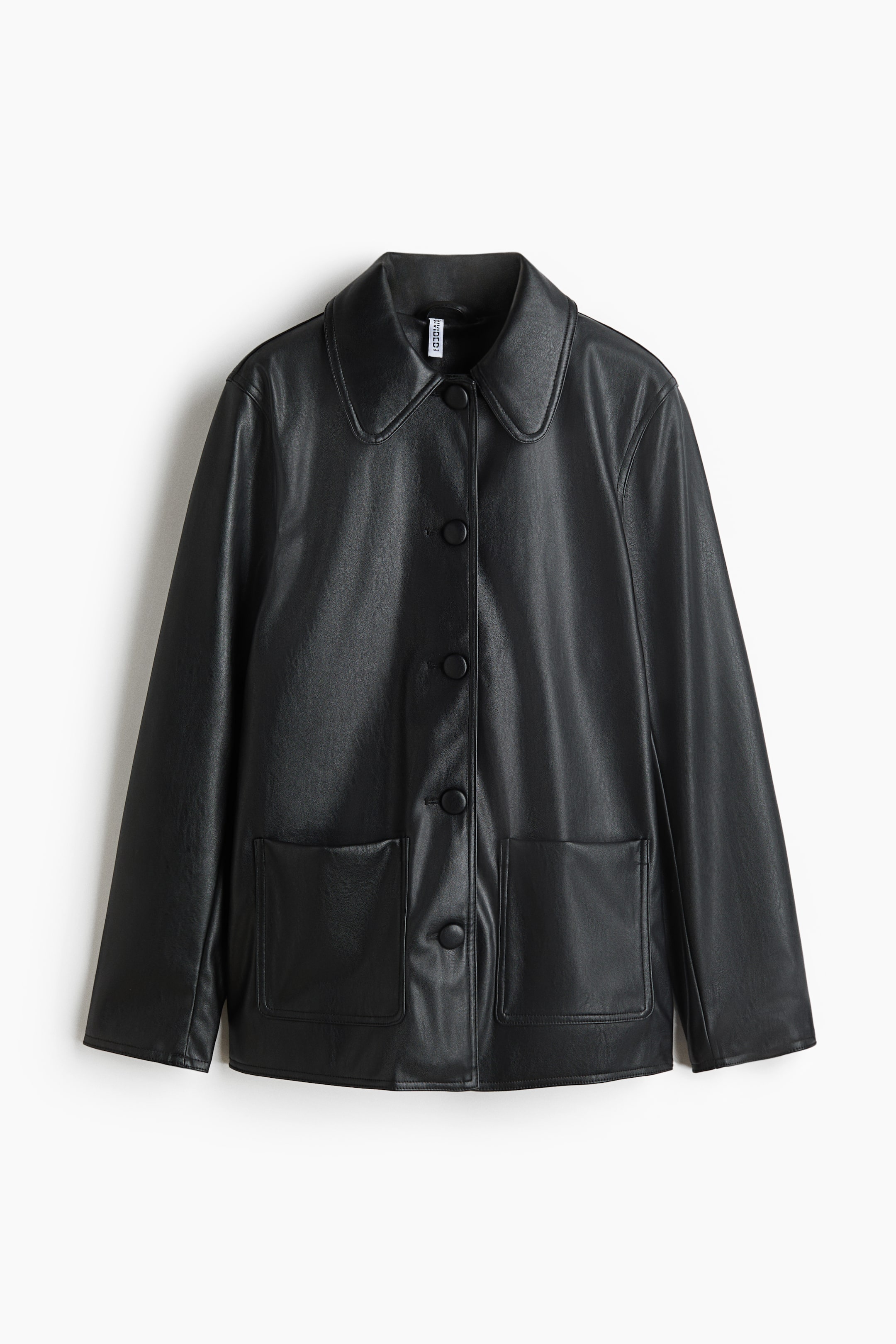 Coated Car Coat - Black - Ladies | H&M US