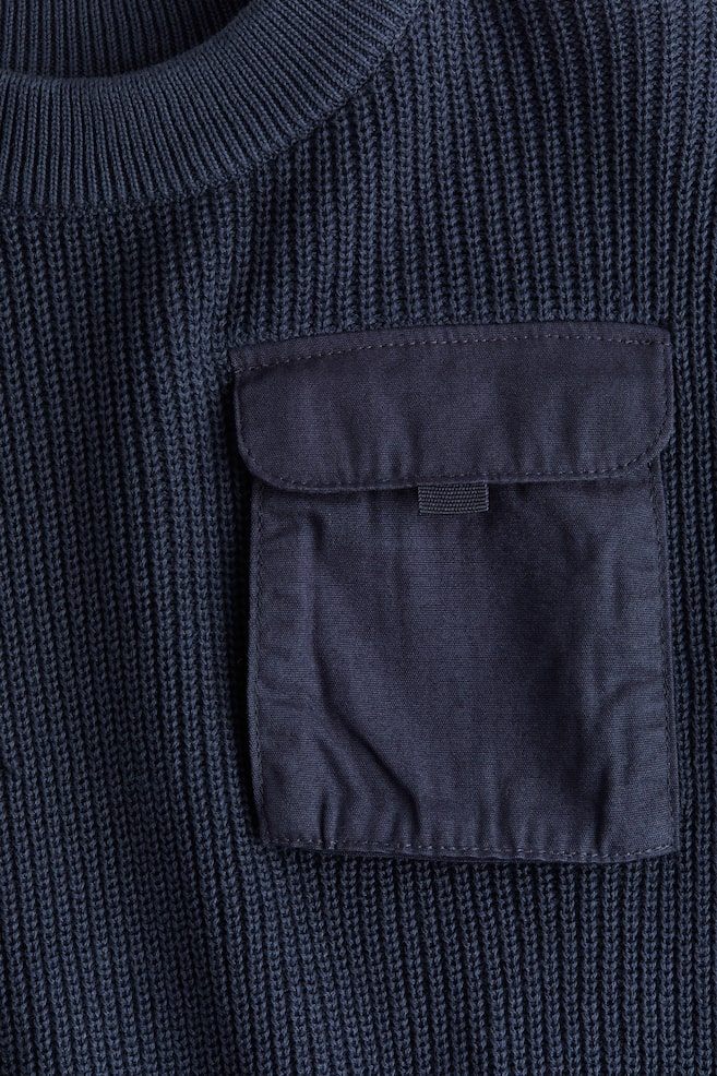 Flap-pocket jumper - Navy blue - Kids | H&M GB