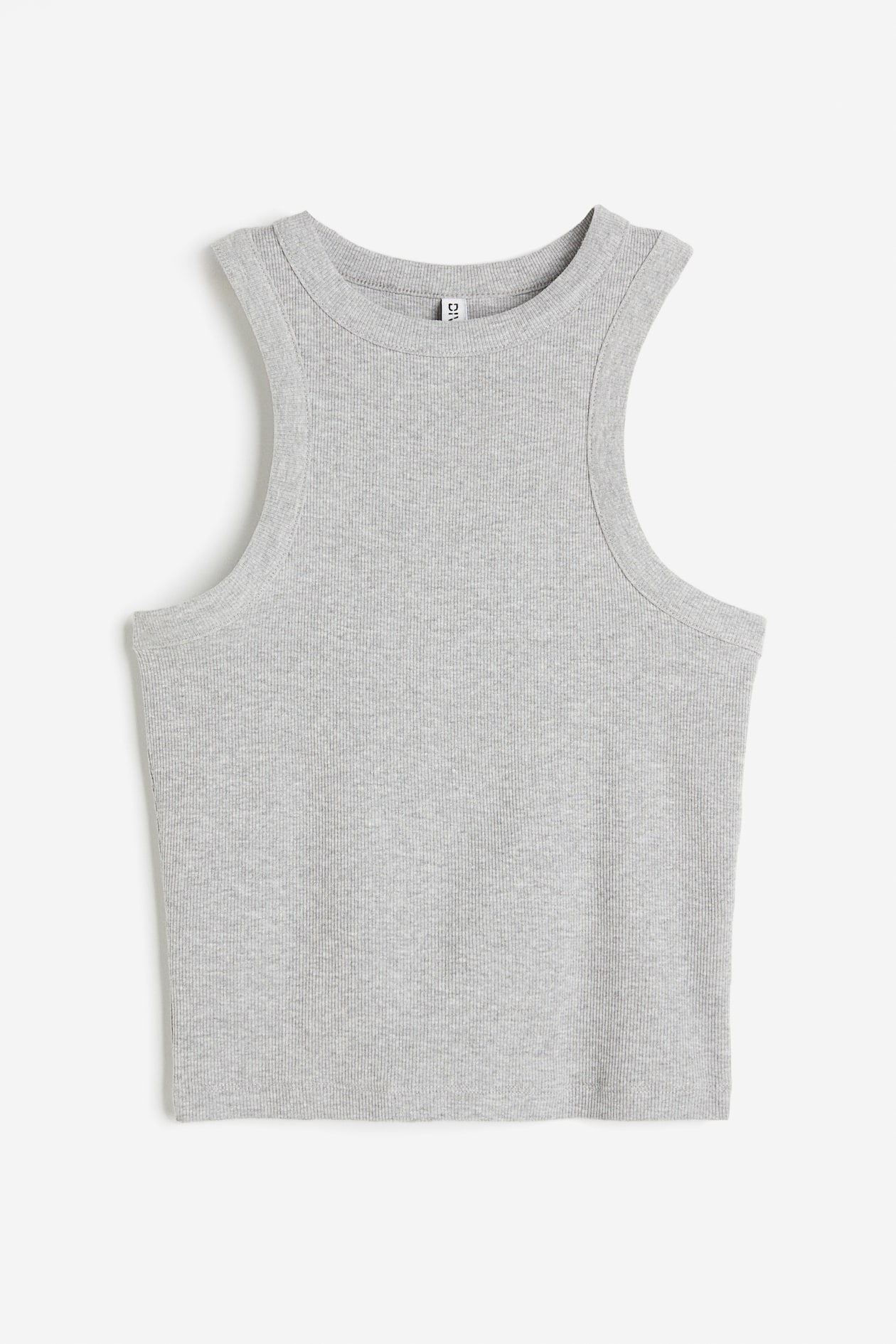 Women's Light grey marl Ribbed vest top | H&M IN