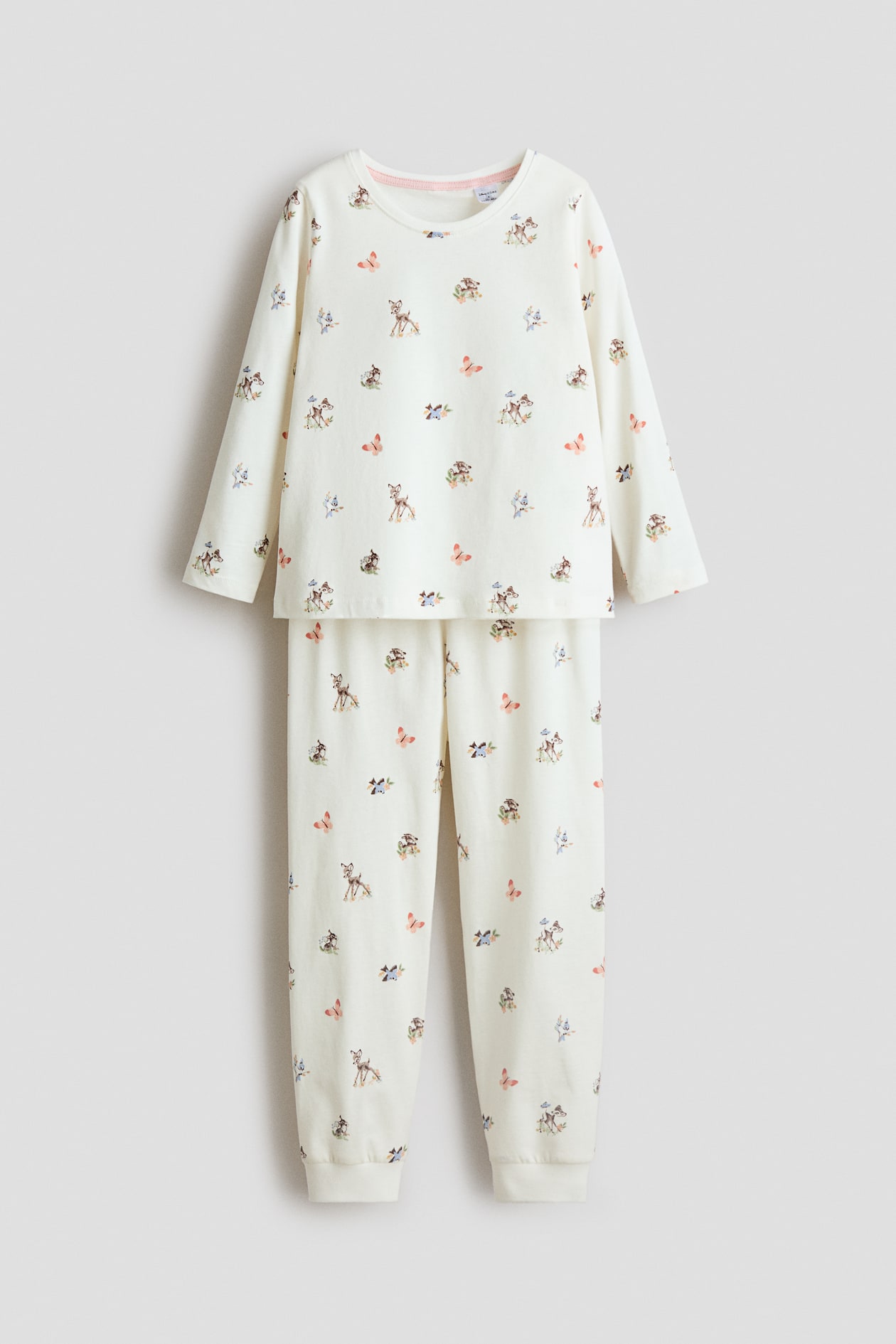 Cream/Bambi Printed Cotton Pajamas for kids | H&M PH