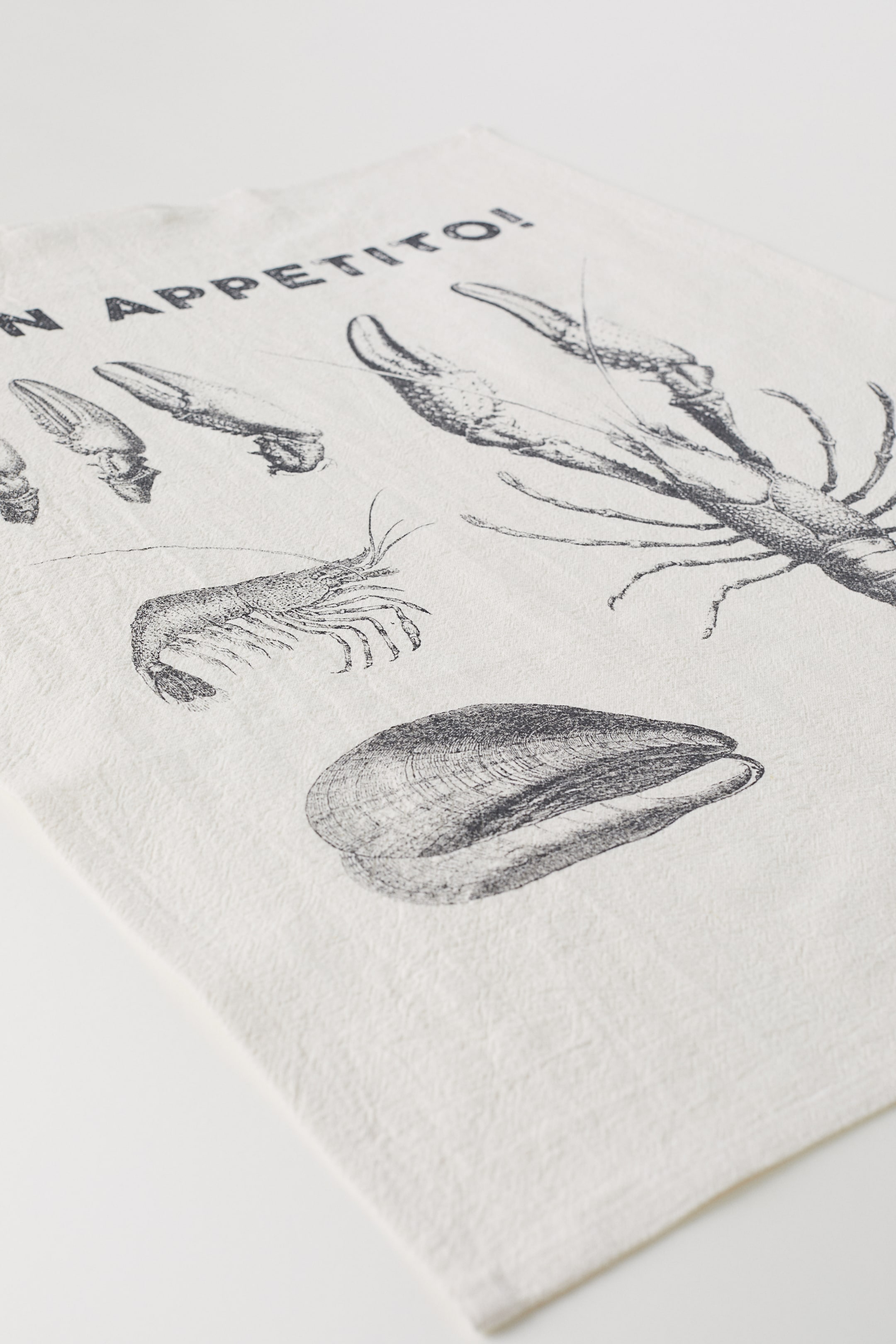 Linen-blend tea towel - Natural white - Home All | H&M GB