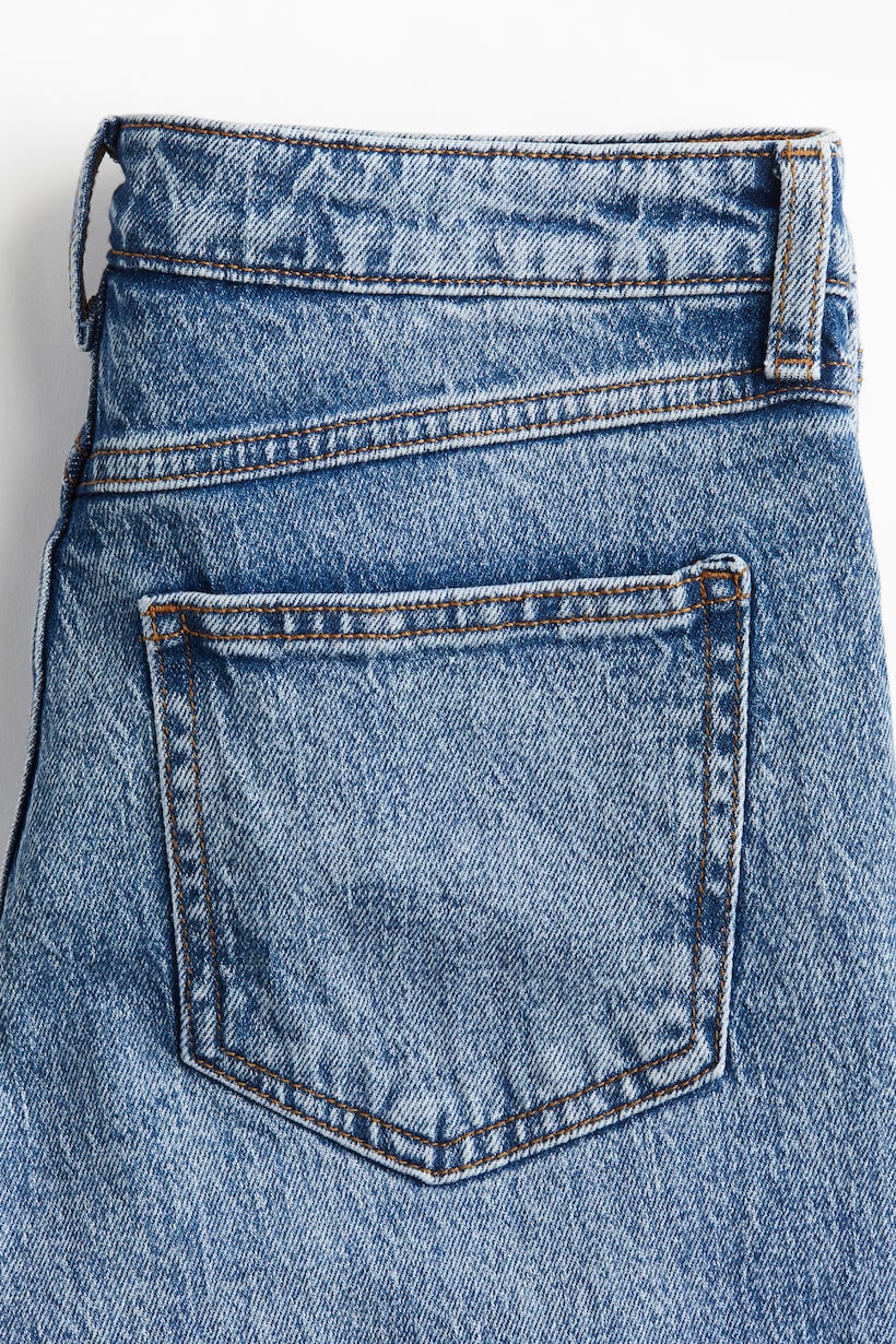 Slim Straight Regular Jeans - Light denim blue - Ladies | H&M GB