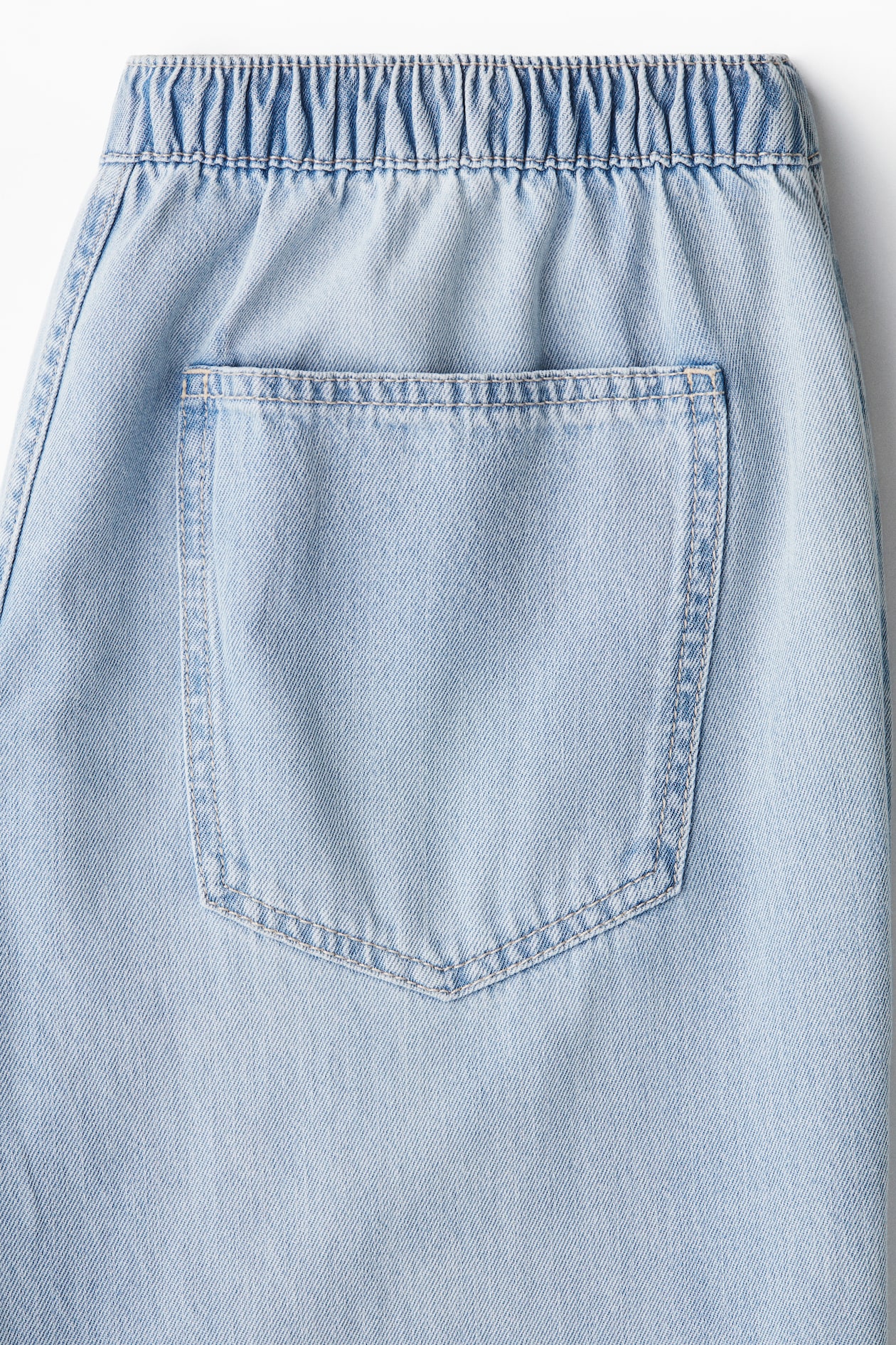 Women's Pale denim blue Denim Drawstring Pants | H&M CA
