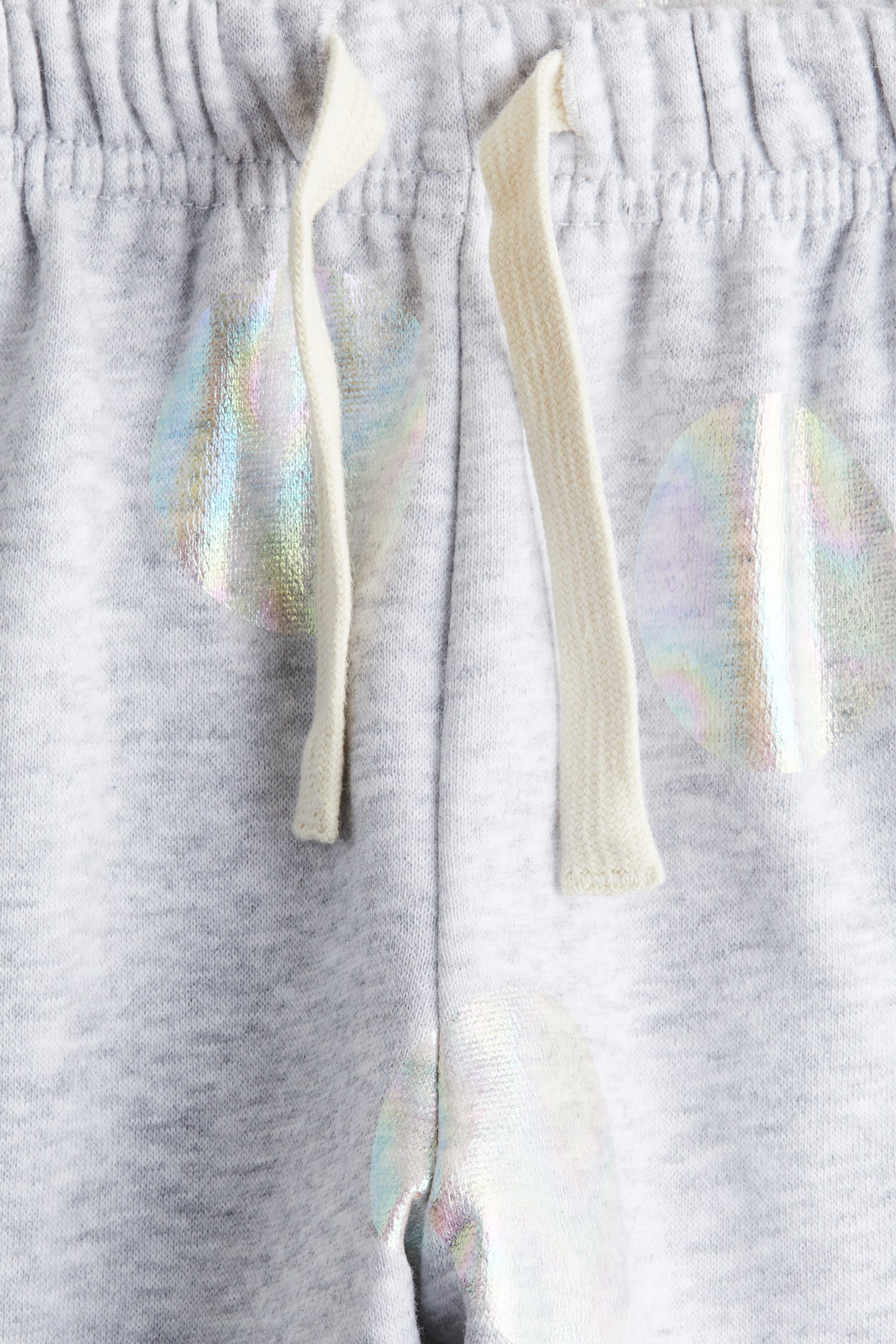 Light gray melange/dotted Printed Joggers for kids | H&M CA