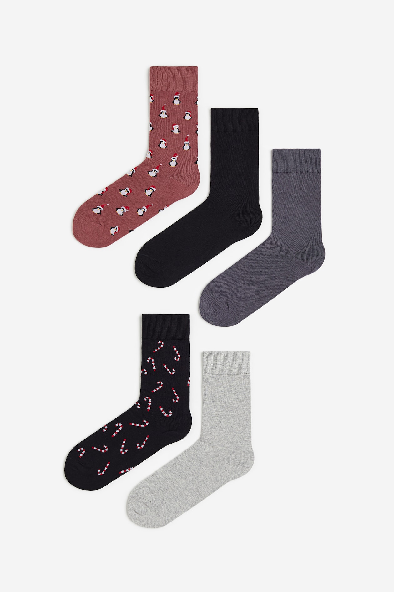5-pack socks - Rust red/Penguins - Men | H&M GB