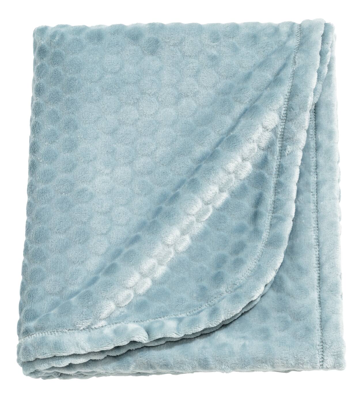 Textured Fleece Blanket - Turquoise - Home All | H&M CA